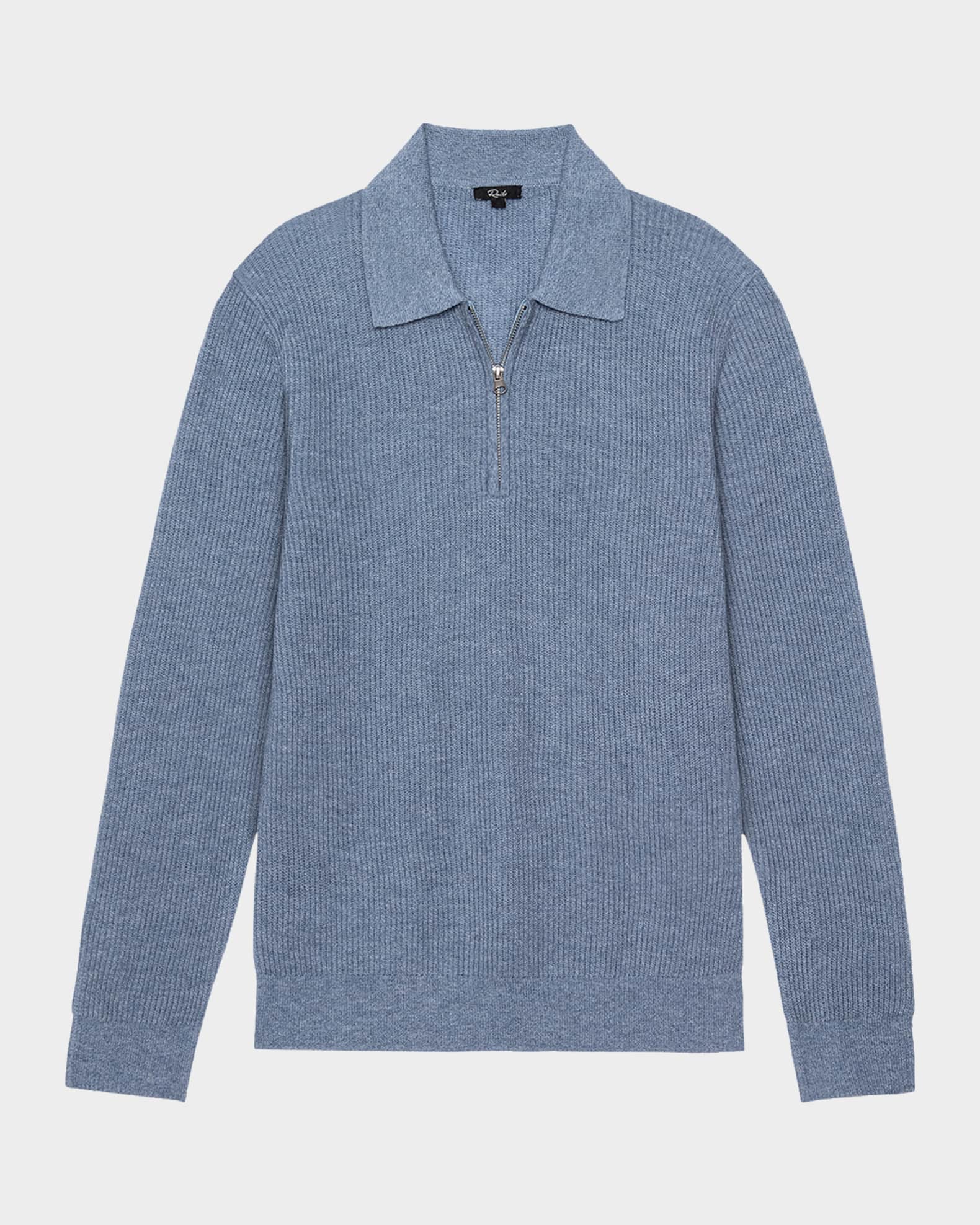 Rails Men's Monty Wool Rib Quarter-Zip Sweater | Neiman Marcus