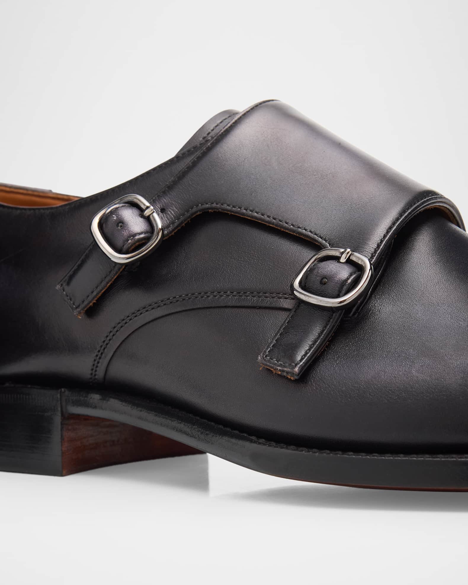 Church's Men's Notting Hill Leather Double-Monk Strap Loafers | Neiman ...