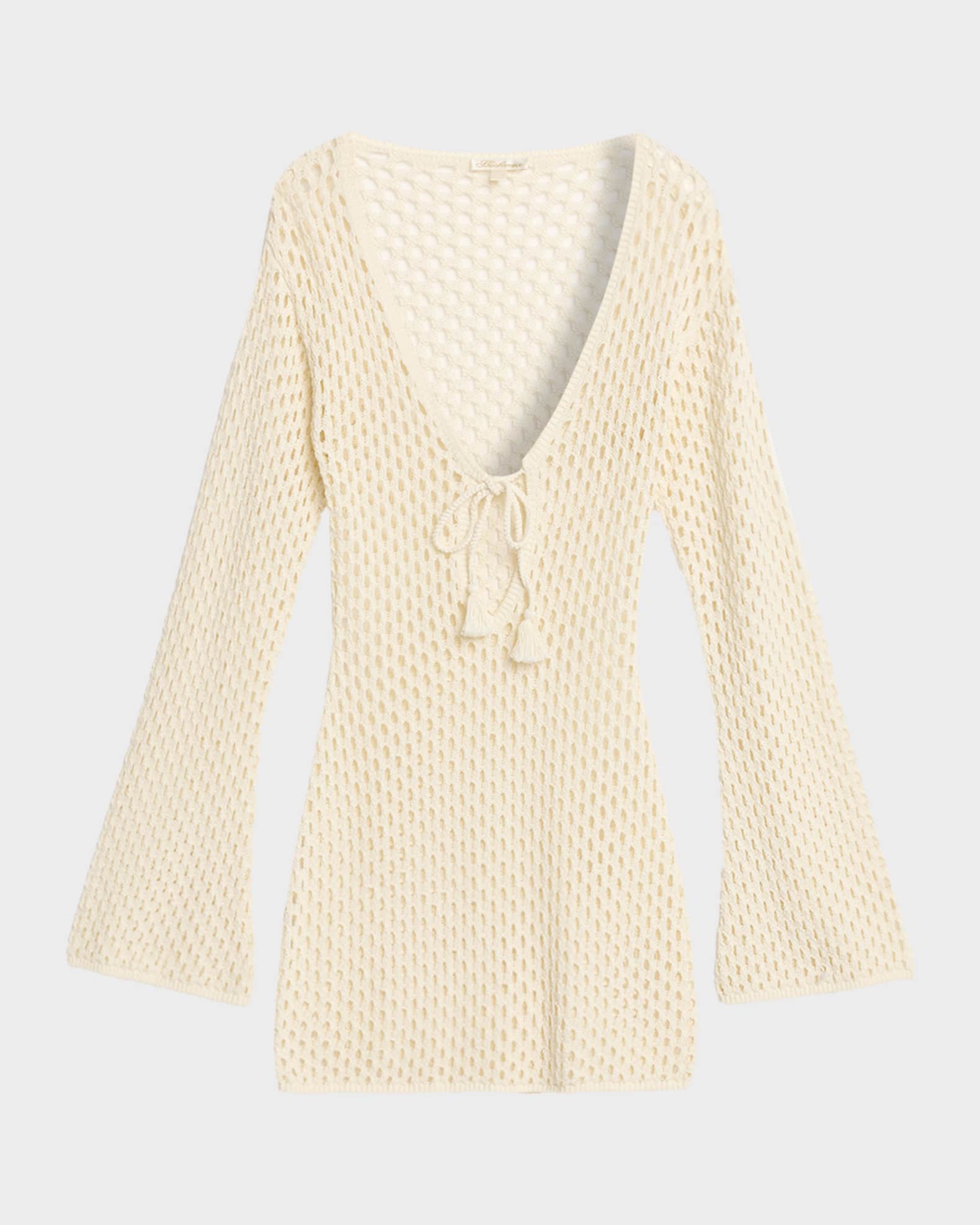 Shoshanna Guerite Open-Knit Mini Dress | Neiman Marcus