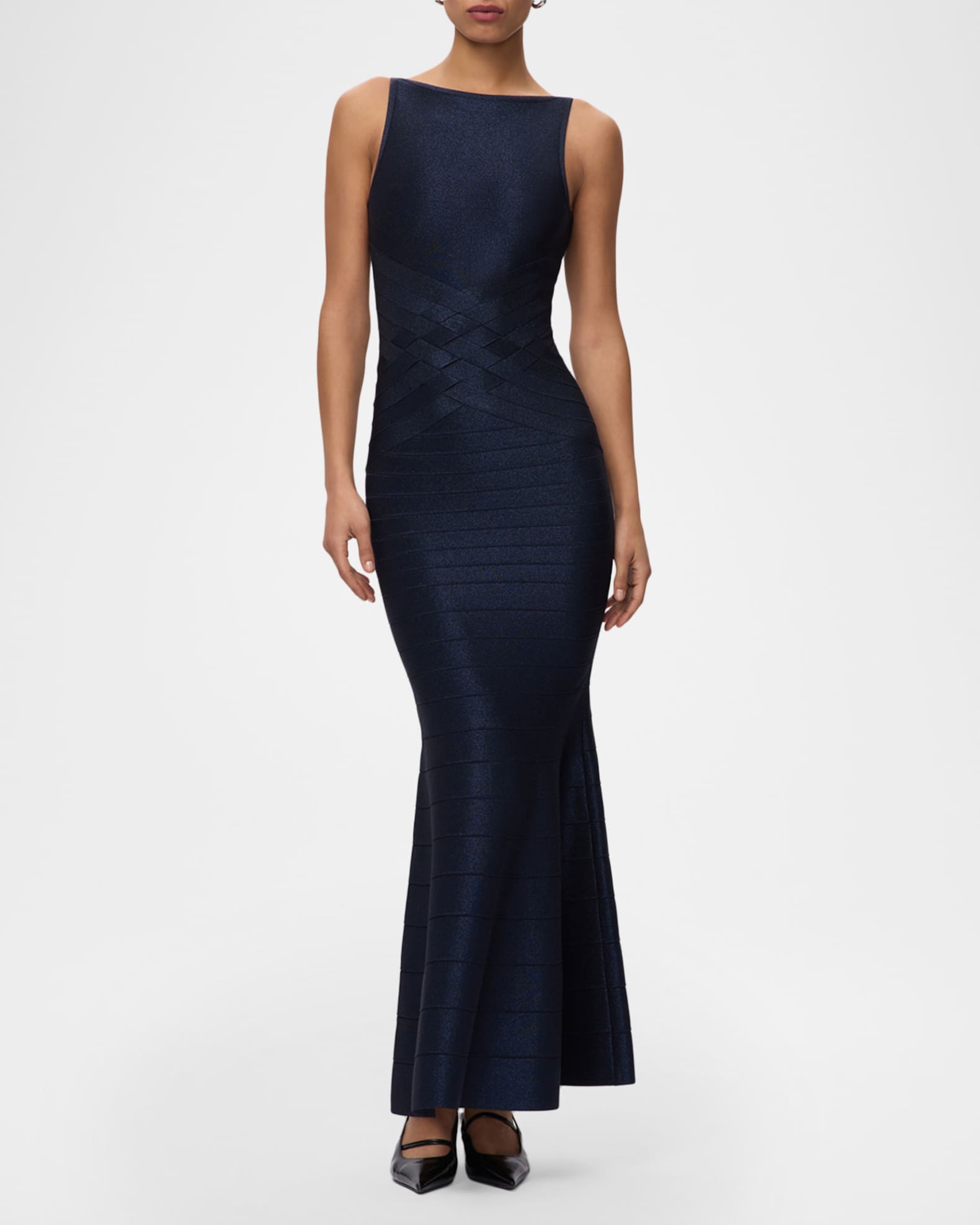Herve Leger The Lurex Dion Mermaid Dress | Neiman Marcus