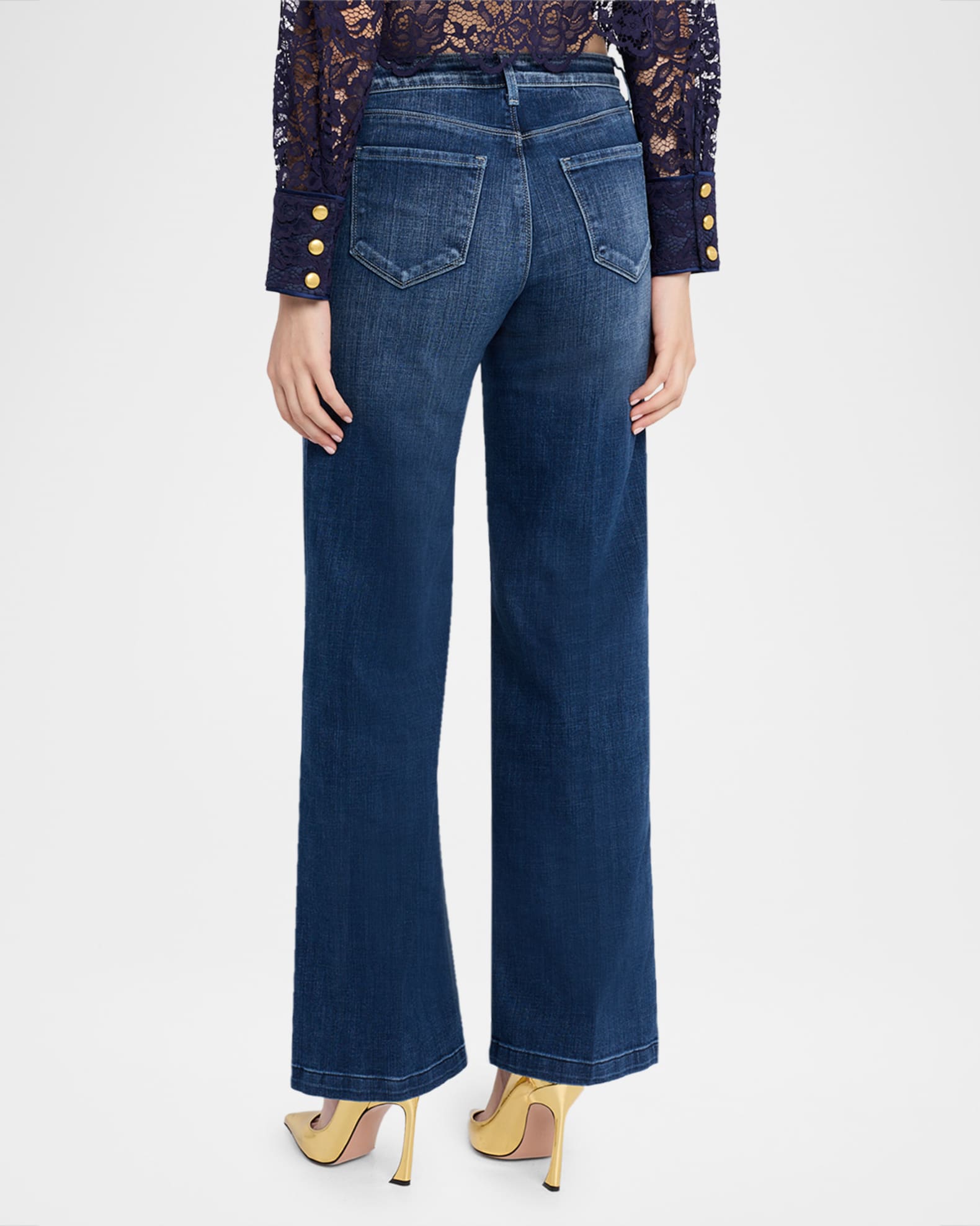 L'Agence Scottie Wide-Leg Jeans | Neiman Marcus