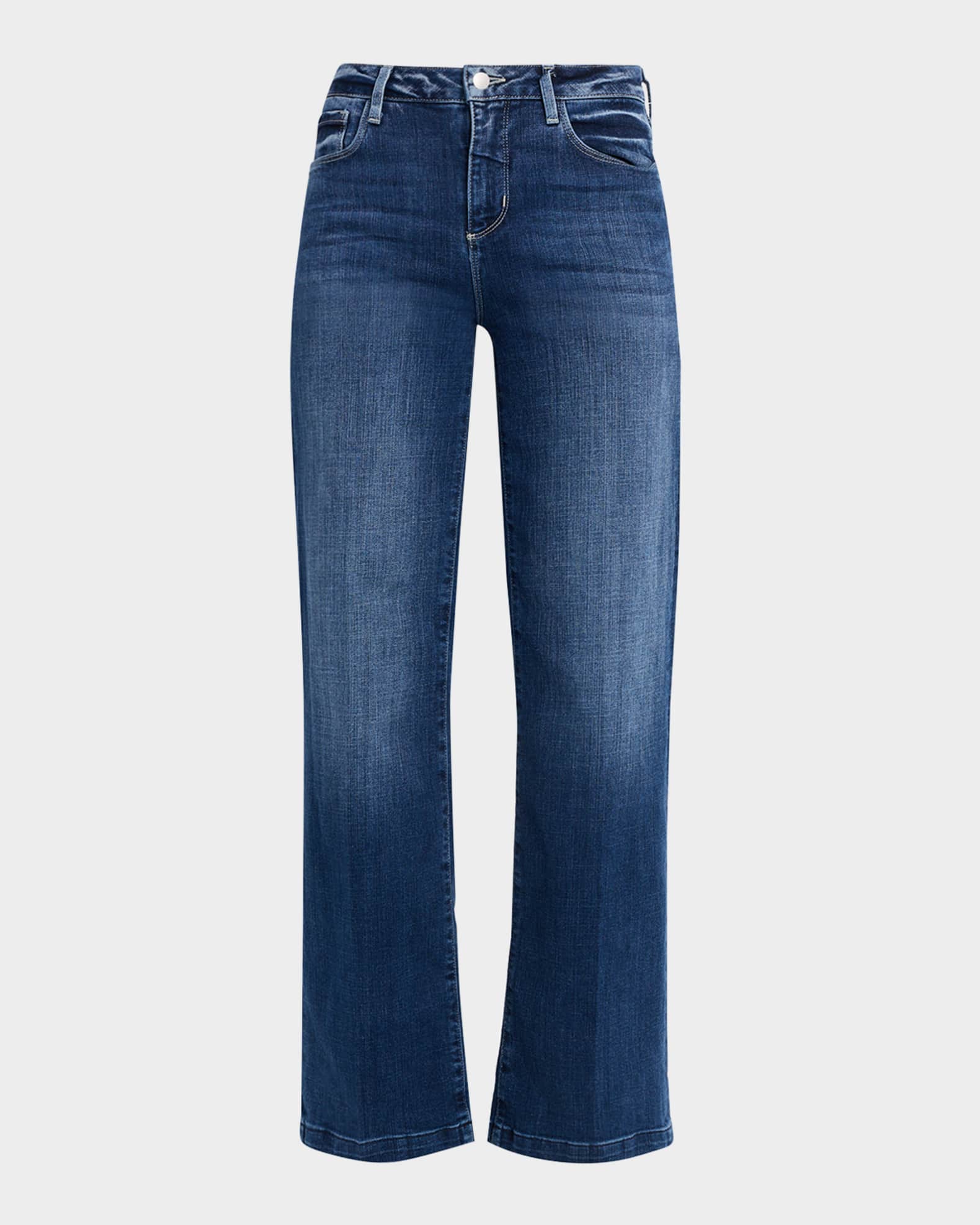 L'Agence Scottie Wide-Leg Jeans | Neiman Marcus