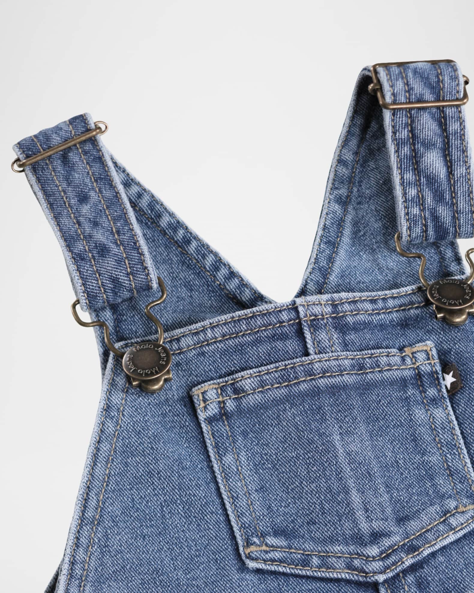 Molo Boy's Stellan Denim Overalls, Size 3M-24M | Neiman Marcus