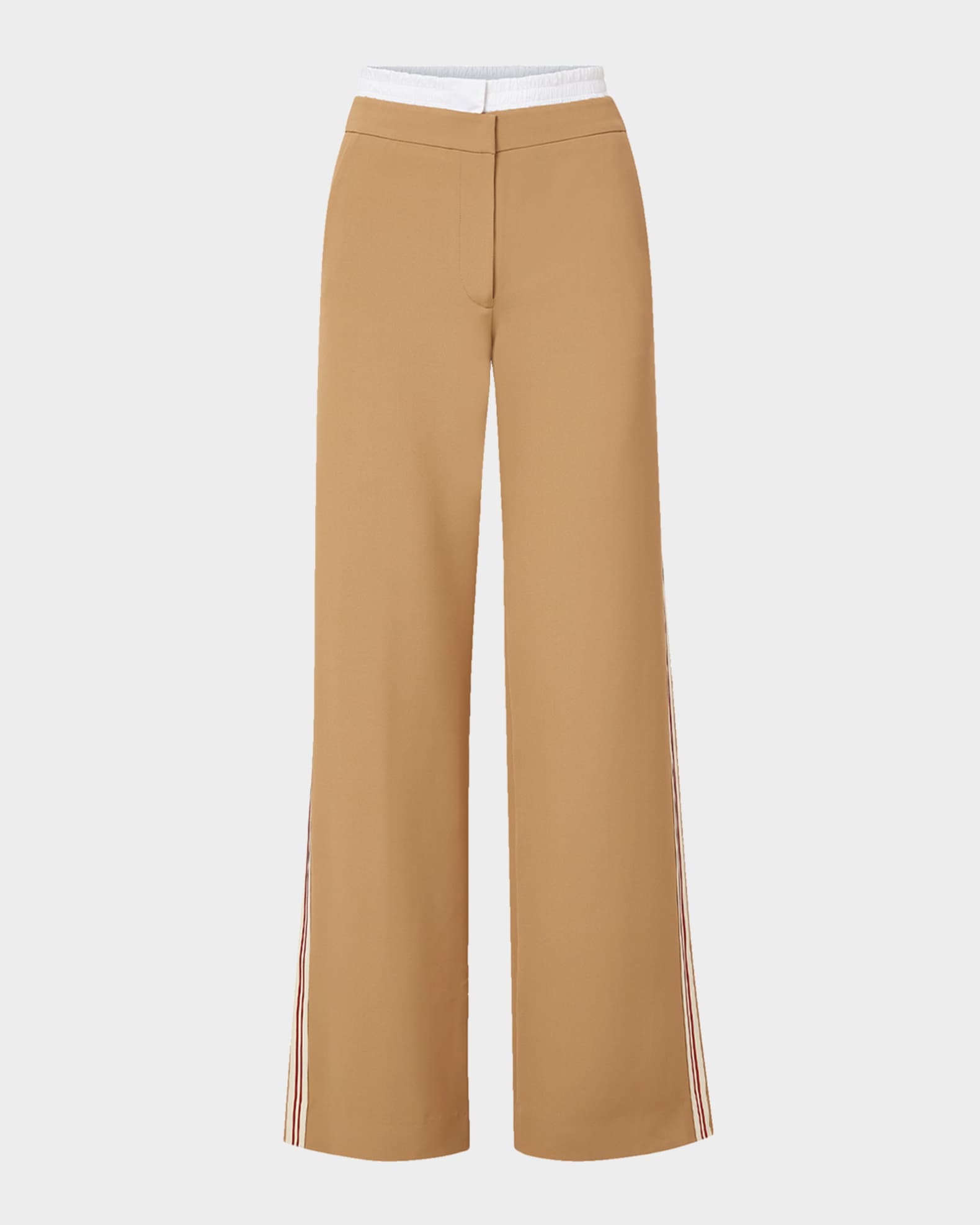 Veronica Beard Eugene Side-Stripe Wide-Leg Trousers | Neiman Marcus