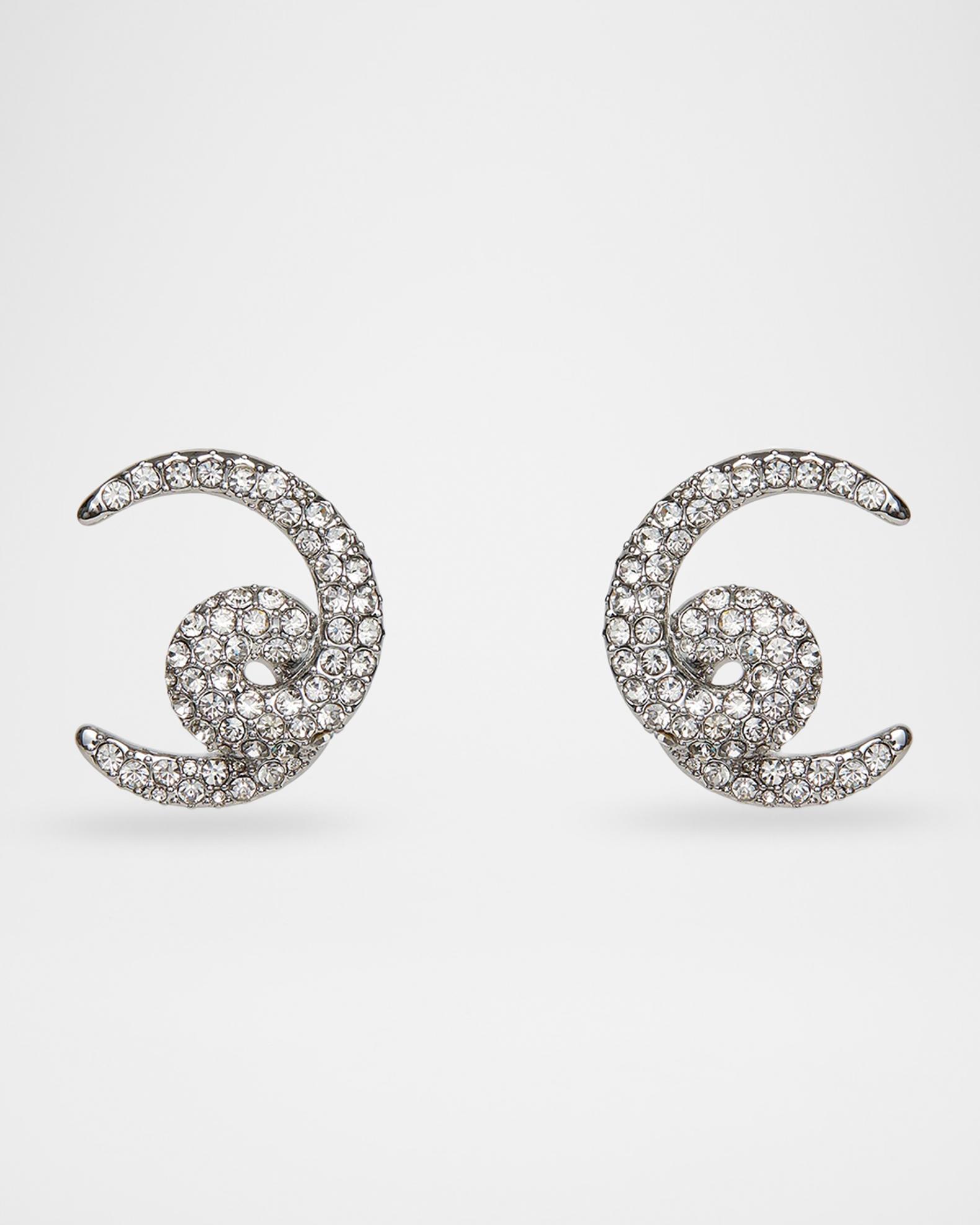 Lele Sadoughi Crystal Loop-De-Loop Pave Earrings | Neiman Marcus