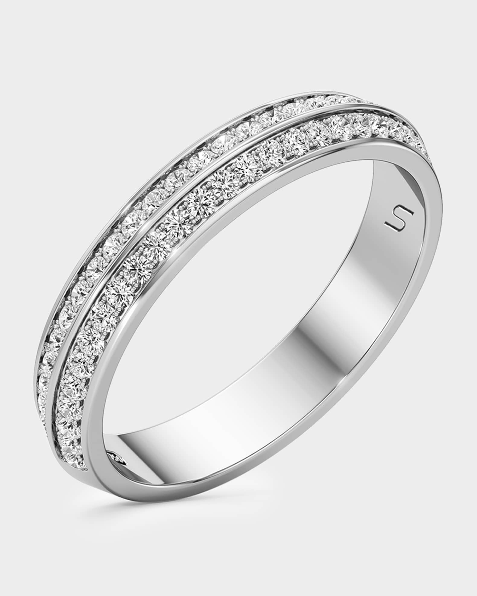 Unsaid Phoenix Lab-Grown Diamond Pave Band in 18K White Gold, Size 8 ...