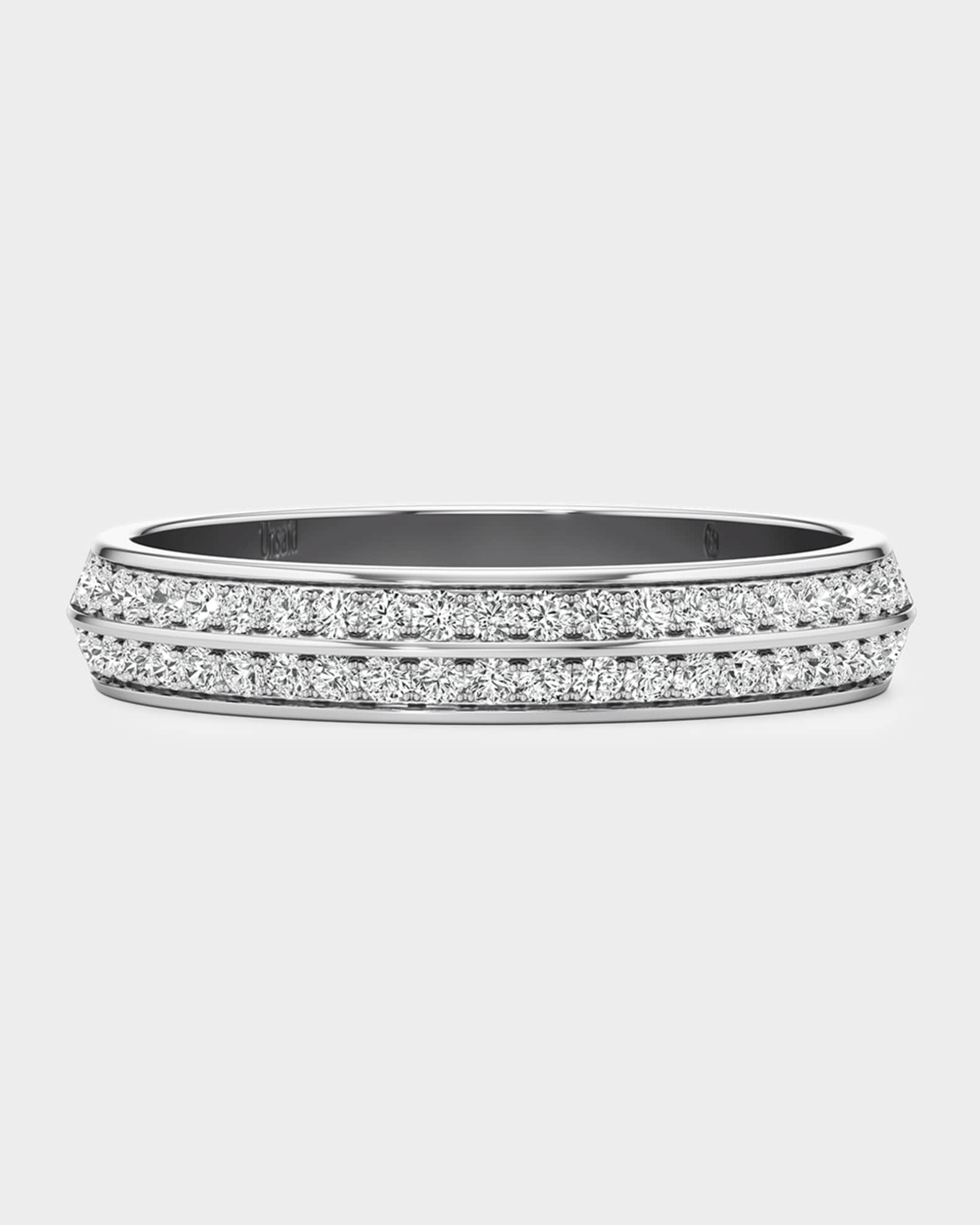 Unsaid Phoenix Lab-Grown Diamond Pave Band in 18K White Gold, Size 8 ...