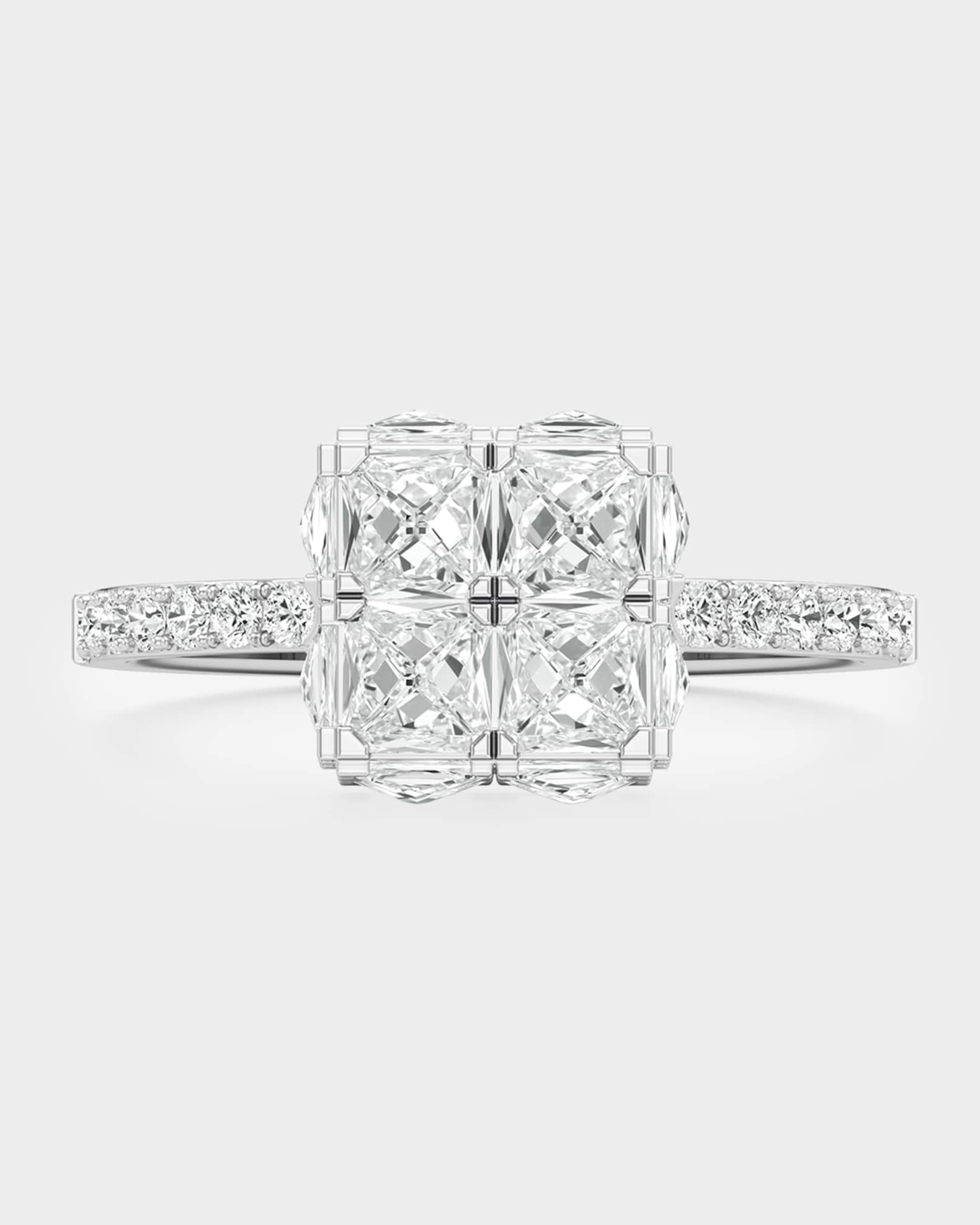 Unsaid Armor Cube Lab-Grown Diamond Pave Ring | Neiman Marcus