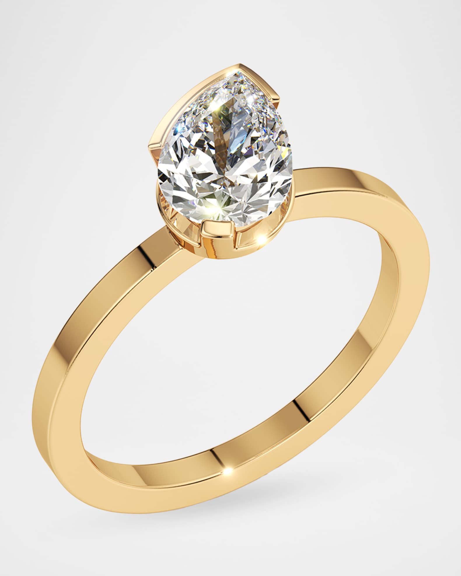 Unsaid Meta Lab-Grown Diamond Pear Solitaire Ring | Neiman Marcus