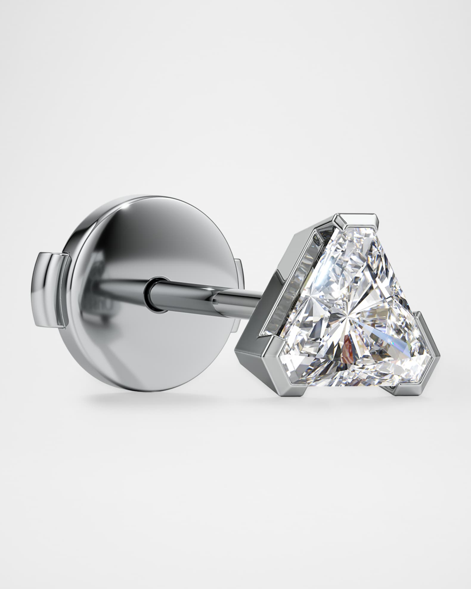 Unsaid Meta Lab-Grown Diamond Trillion Stud Earrings | Neiman Marcus