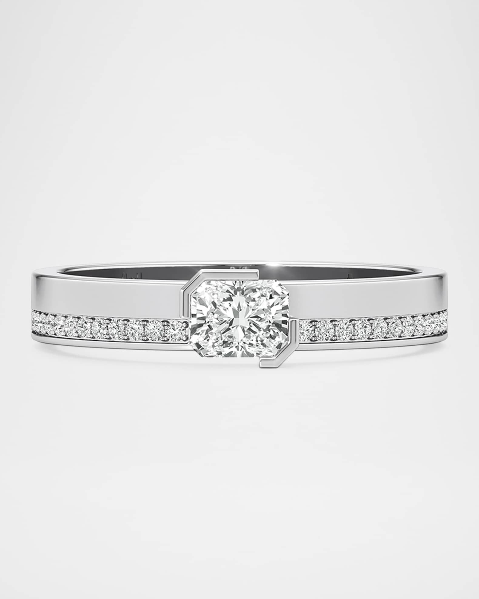 Unsaid Meta Lab-Grown Diamond Radiant Pave Band, Size 8.75 | Neiman Marcus