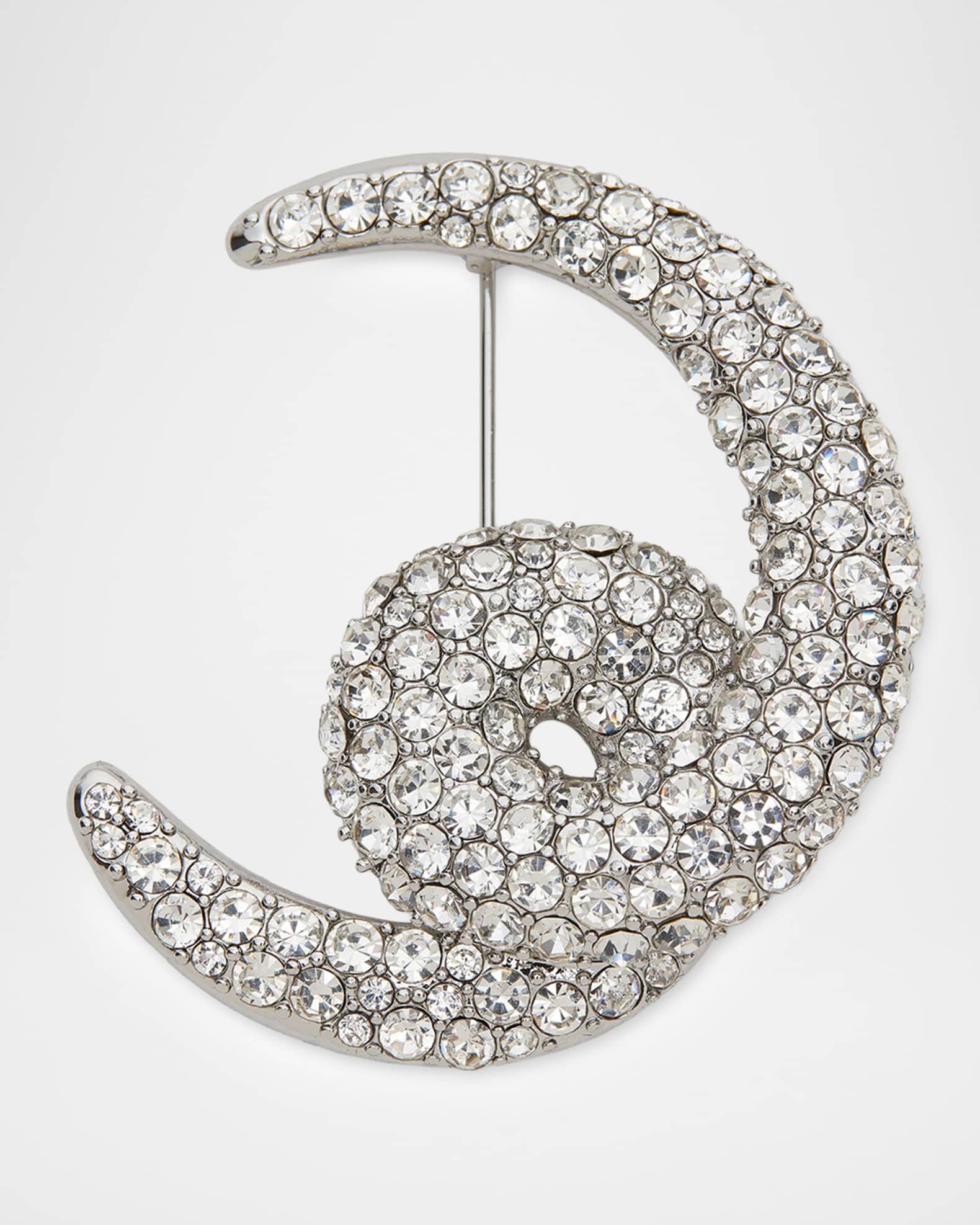 Lele Sadoughi Crystal Loop-De-Loop Pave Brooch | Neiman Marcus