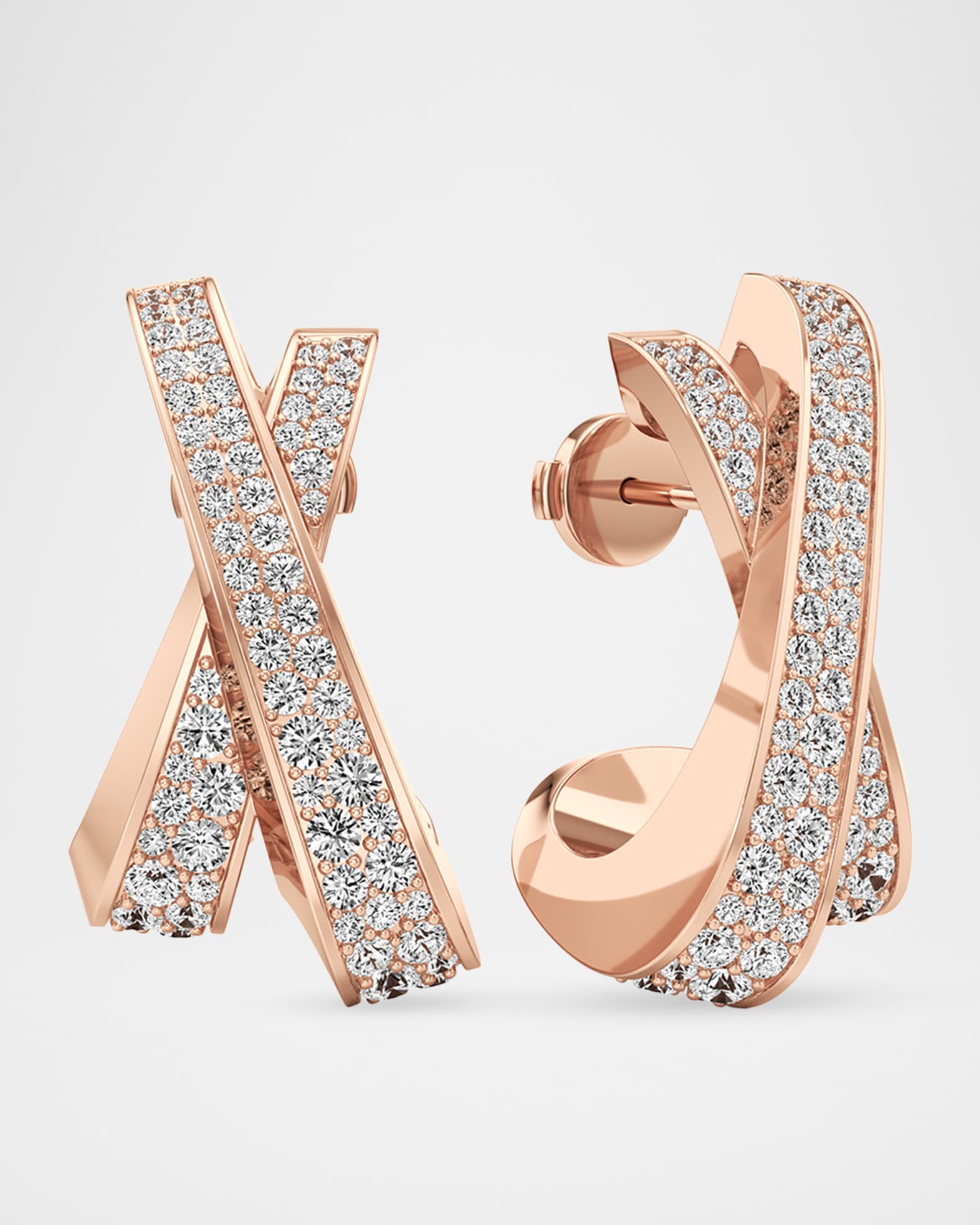 Unsaid Infinite Lab-Grown Diamond Pave Earrings | Neiman Marcus