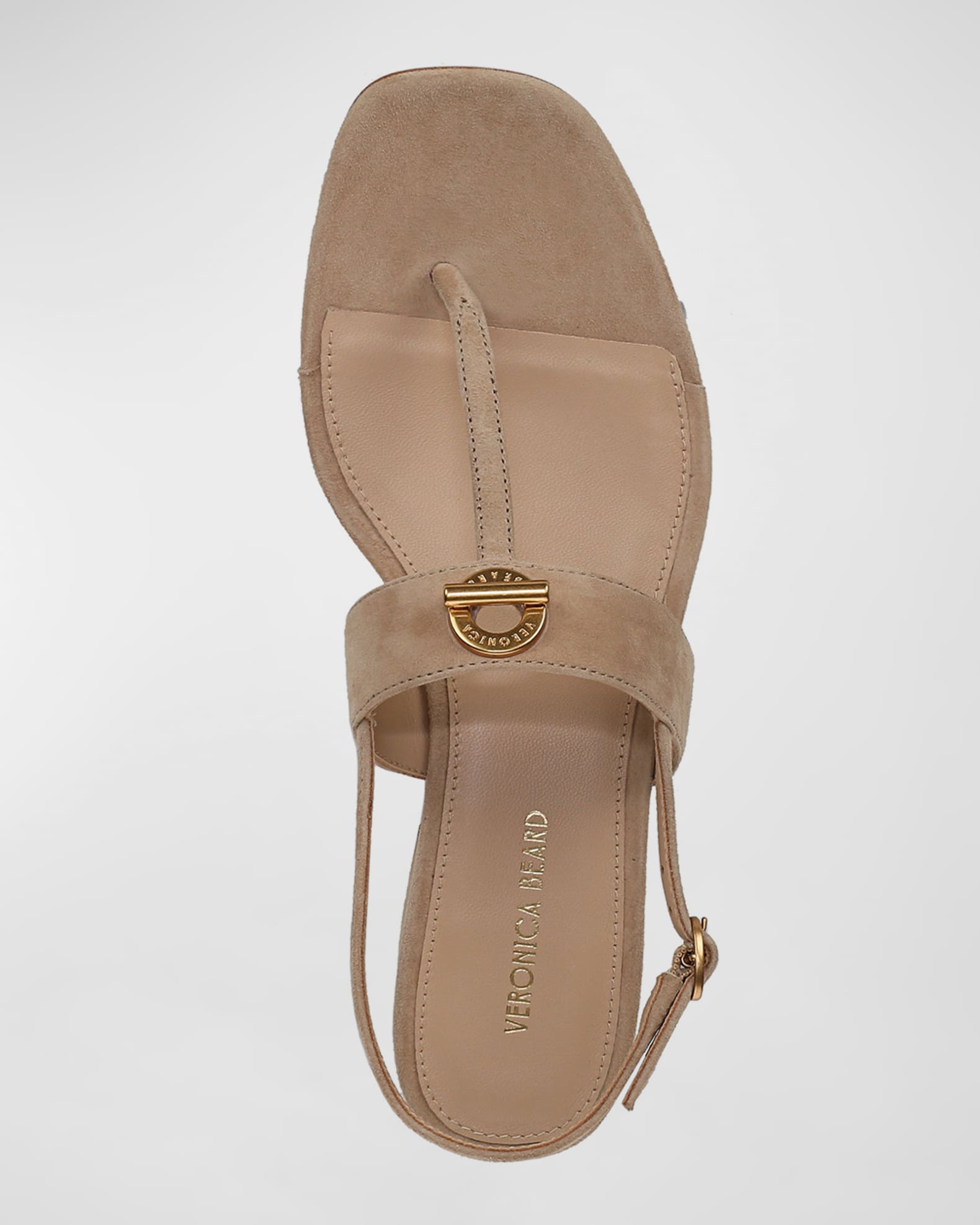 Veronica Beard Andie Toggle Suede Block-Heel Slingback Sandals | Neiman ...
