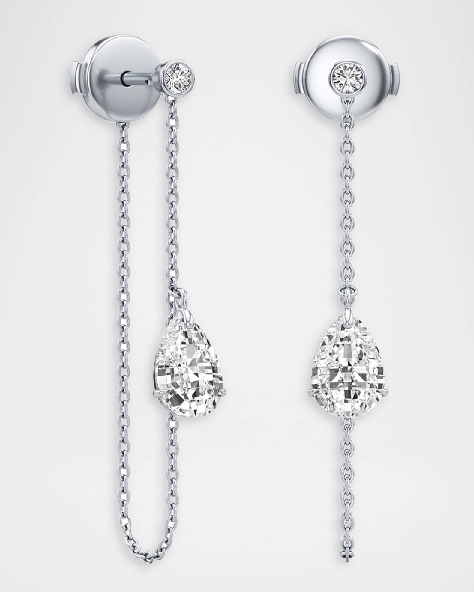 Unsaid Tear Lab-Grown Diamond Pure Drop Earrings | Neiman Marcus