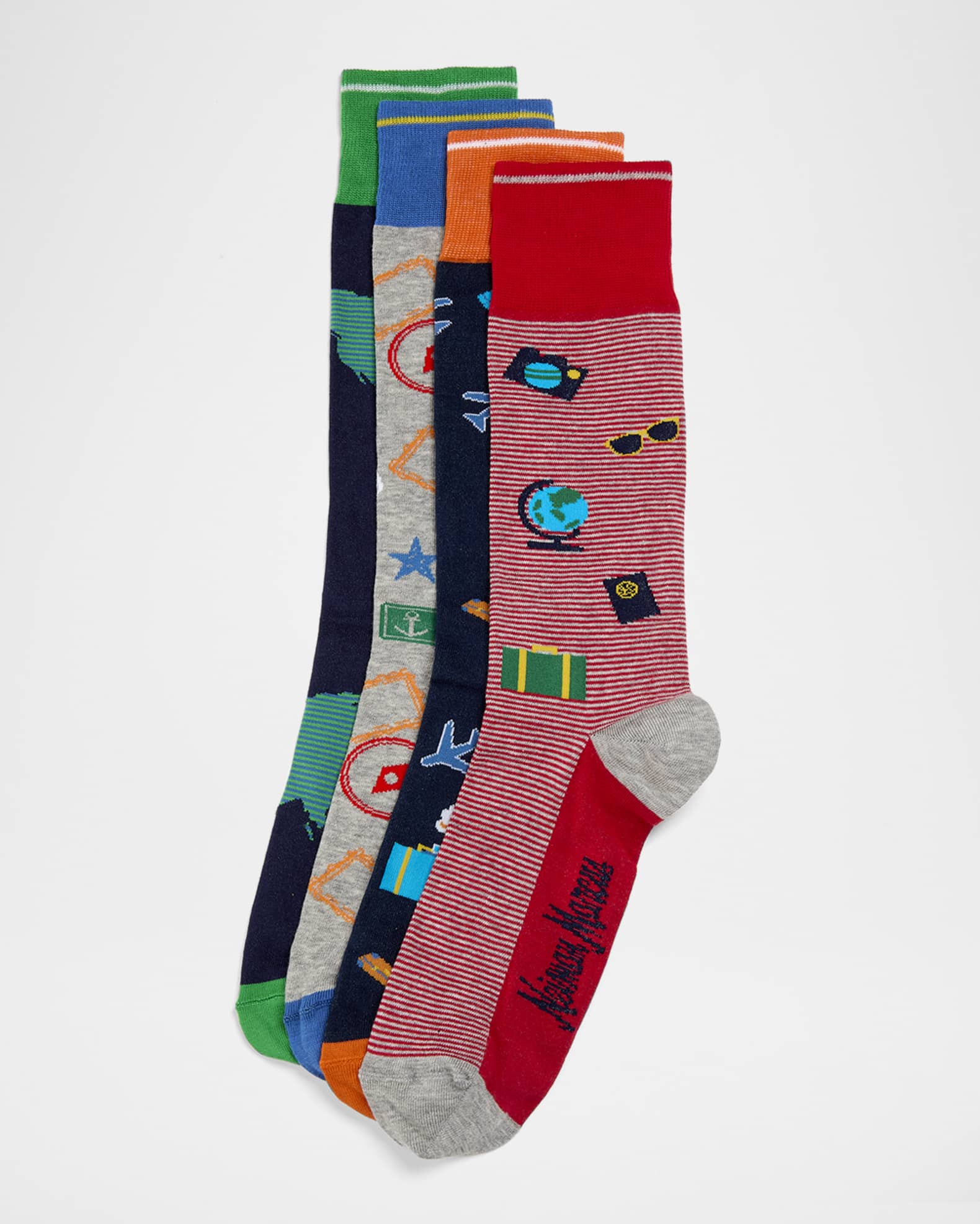 Neiman Marcus Men's Travel 4-Pack Crew Socks, Boxed Gift Set | Neiman ...