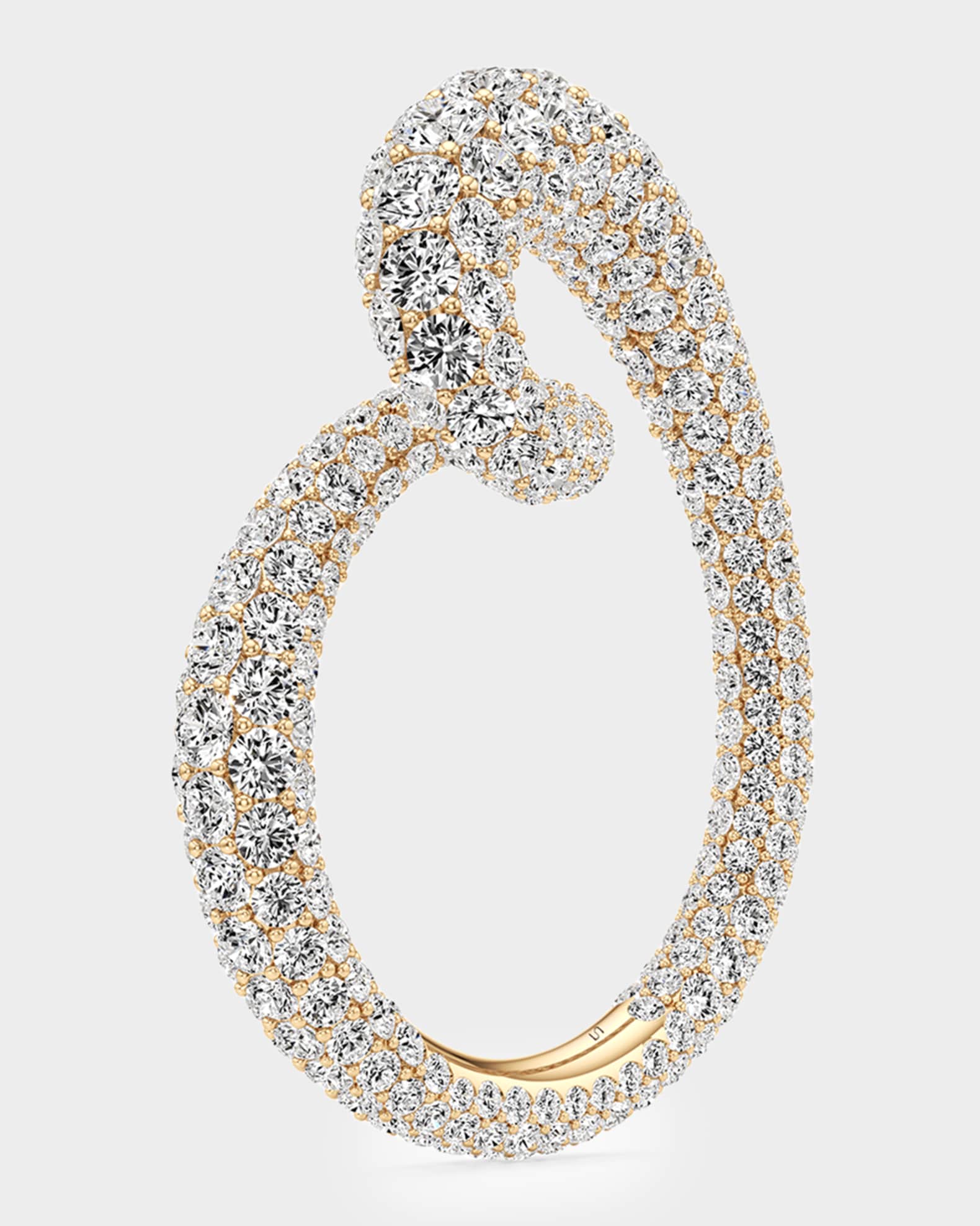 Unsaid Whirlwind Lab-Grown Diamond Pave Ring in 18K Yellow Gold ...