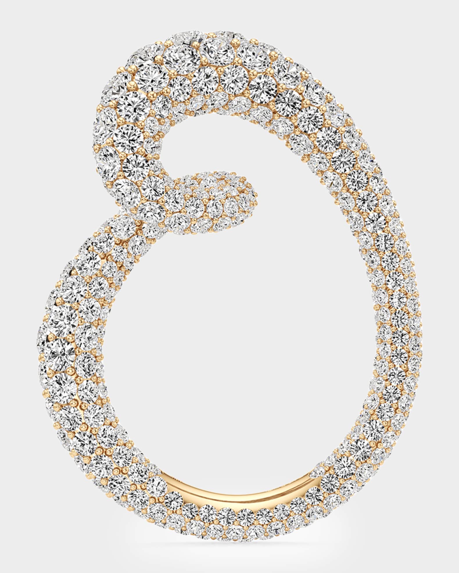 Unsaid Whirlwind Lab-Grown Diamond Pave Ring in 18K Yellow Gold ...