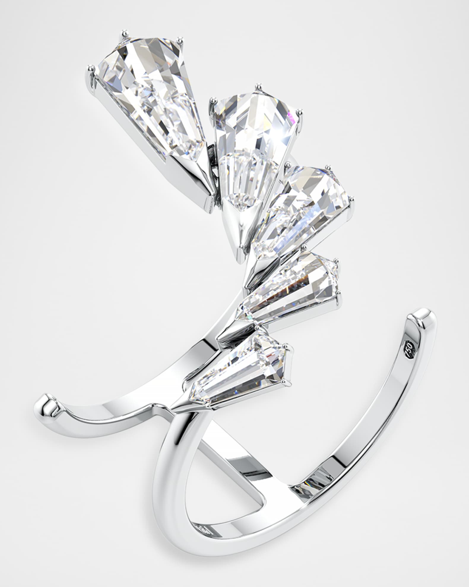 Unsaid Phoenix Lab-Grown Diamond Wing Open Ring in 18K White Gold, Size ...