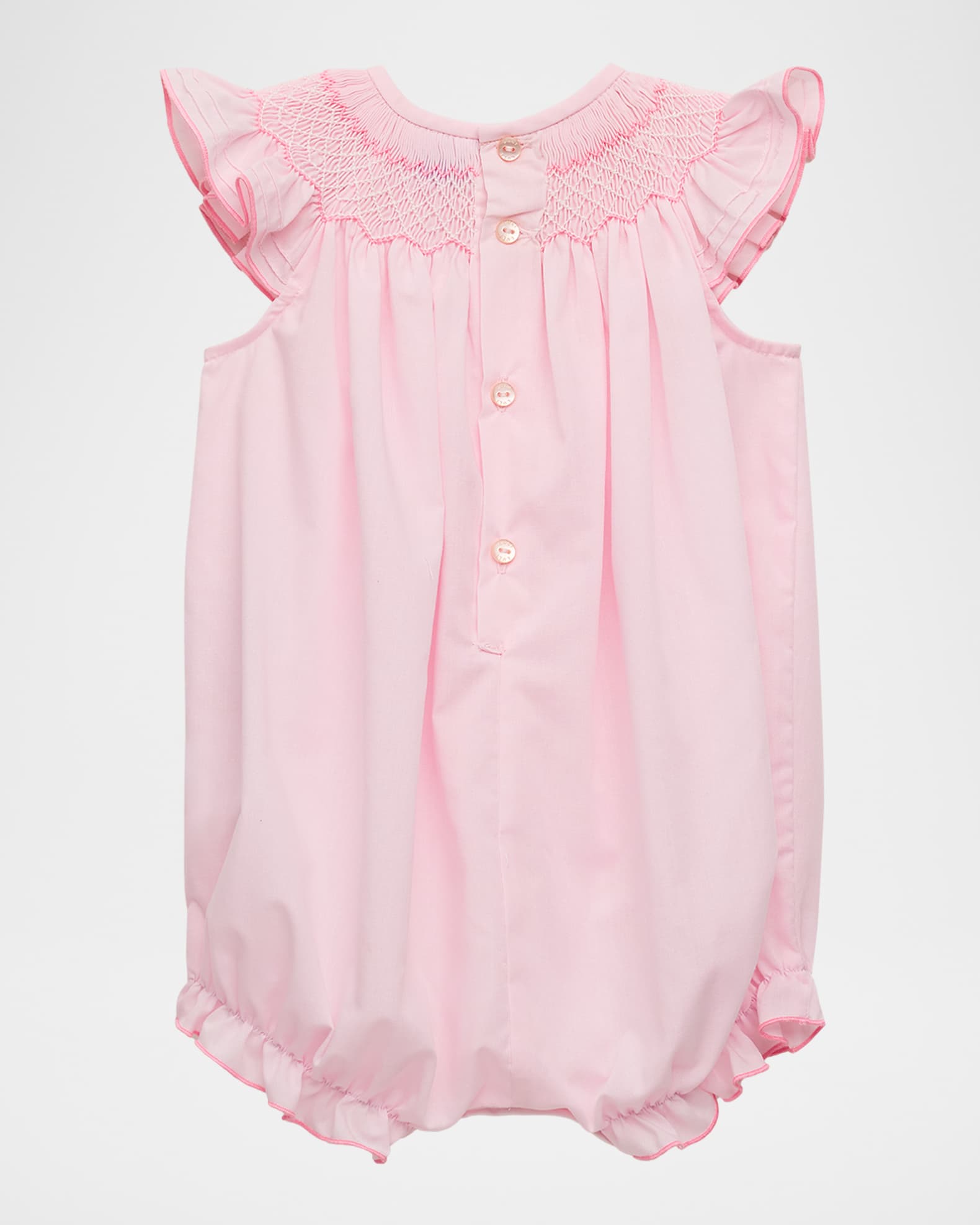 Luli & Me Girl's Embroidered Cherries Smocked Cotton Bodysuit, Size 3M ...