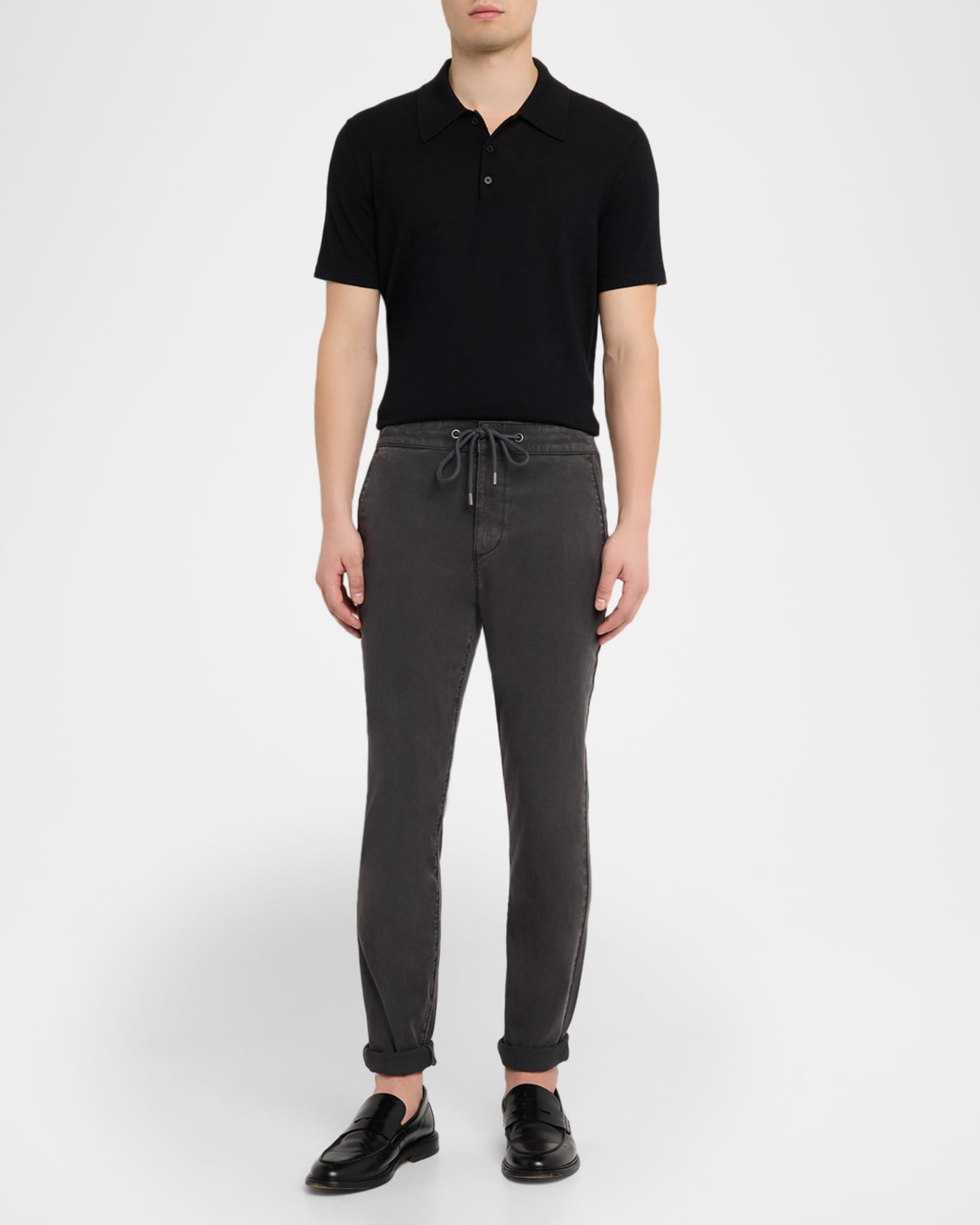 PAIGE Men's Fraser Stretch Twill Cuffed Pants | Neiman Marcus
