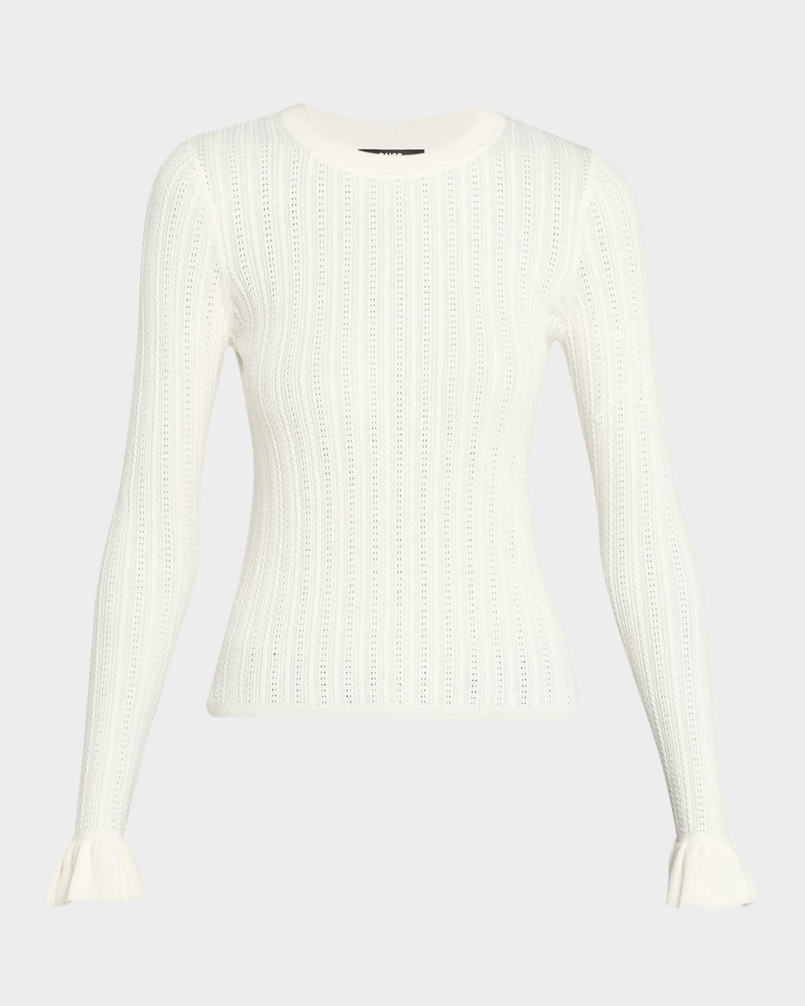 PAIGE Ophelia Pointelle-Knit Top | Neiman Marcus