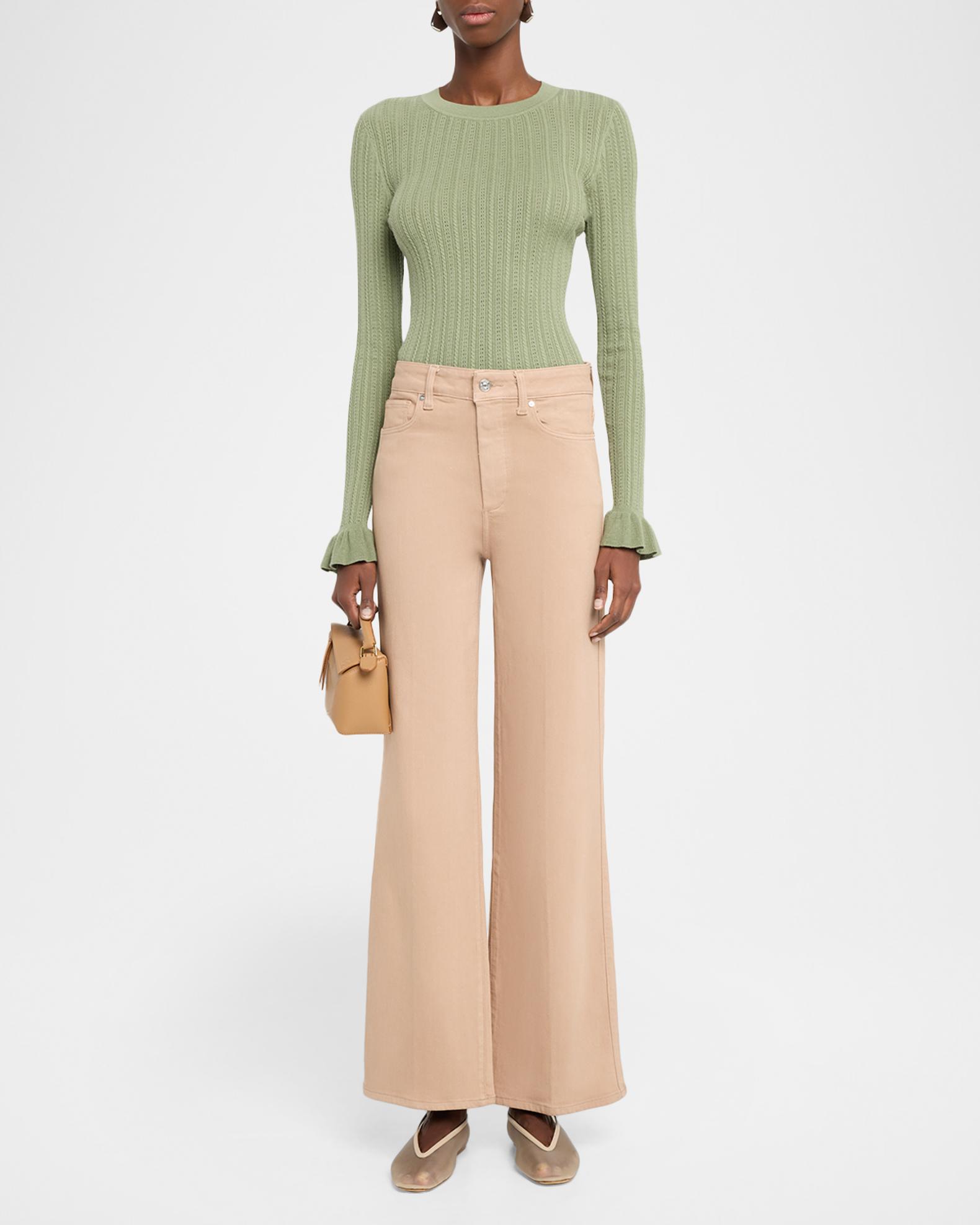 PAIGE Ophelia Pointelle-Knit Top | Neiman Marcus