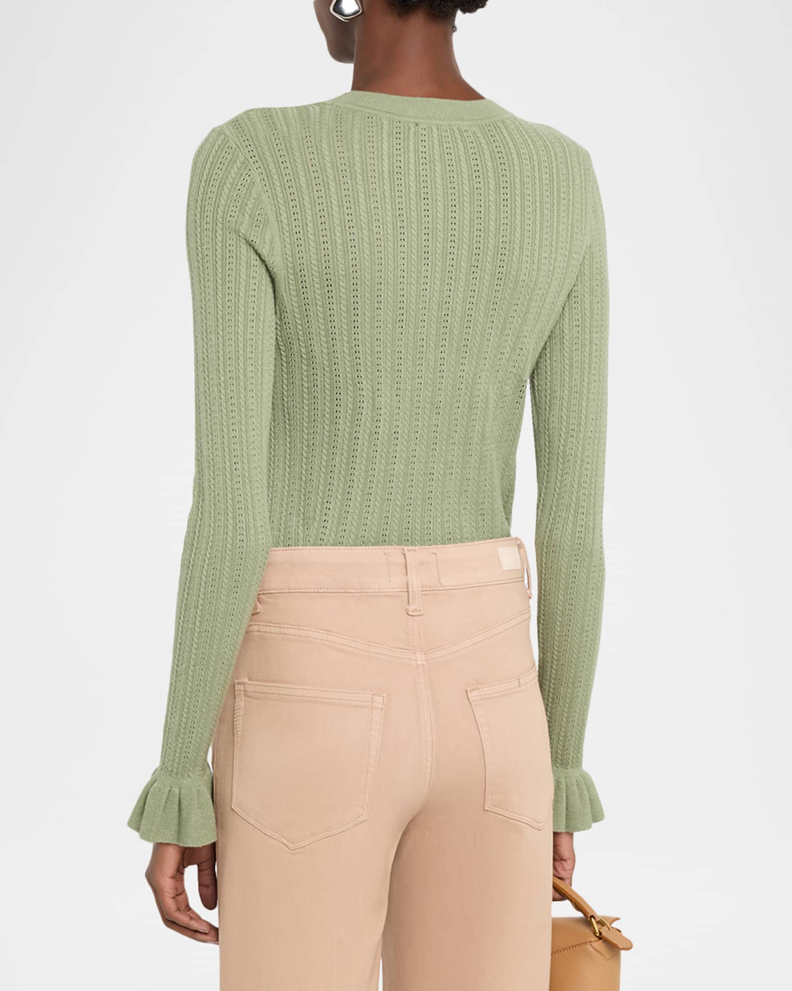 PAIGE Ophelia Pointelle-Knit Top | Neiman Marcus