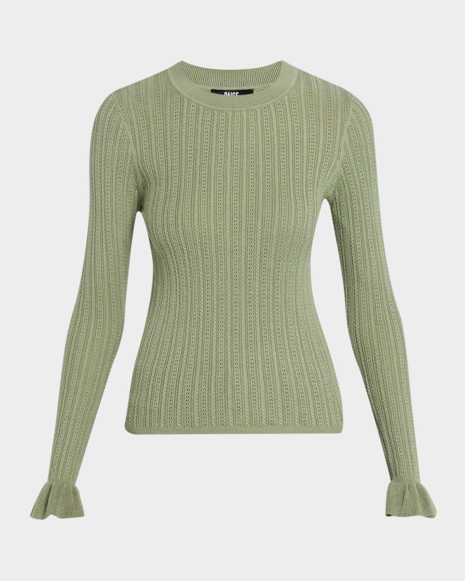 PAIGE Ophelia Pointelle-Knit Top | Neiman Marcus
