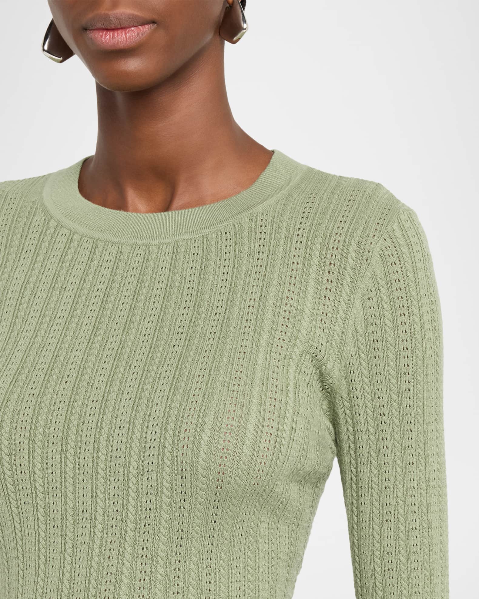 PAIGE Ophelia Pointelle-Knit Top | Neiman Marcus