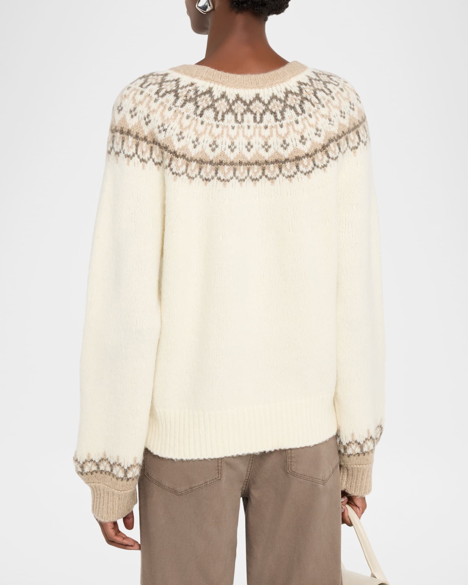 PAIGE Misha Crewneck Fair Isle Sweater | Neiman Marcus