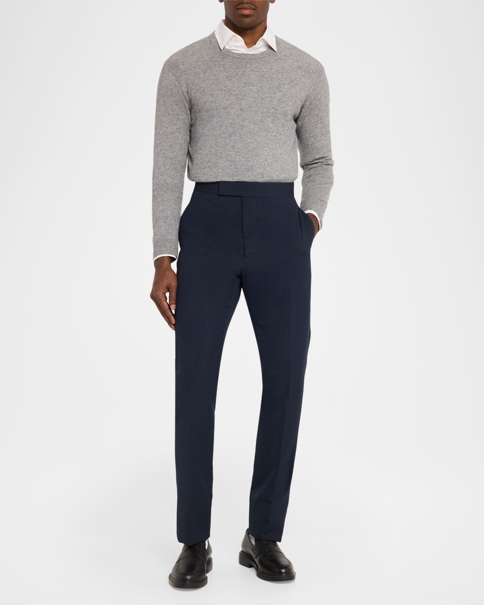 Thom Browne Stripe Cotton Tailored Pants | Neiman Marcus