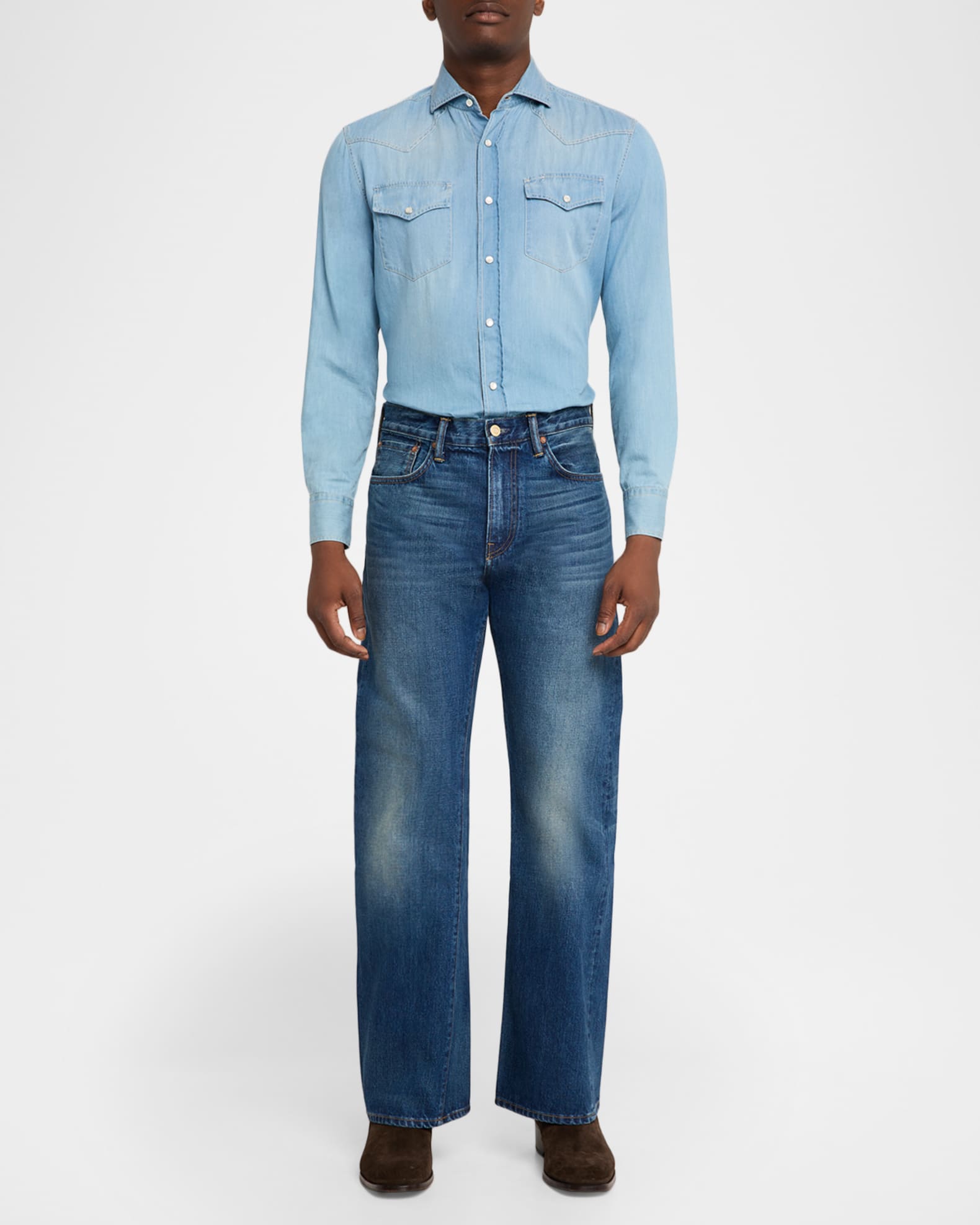 The Seven Continents Men's The Axl In Mito Dark Blue Jeans | Neiman Marcus
