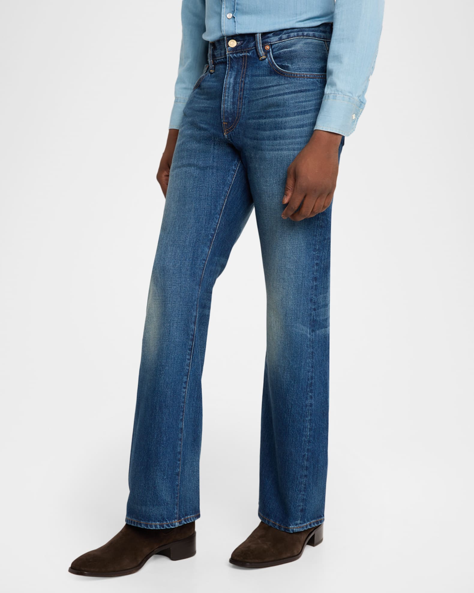 The Seven Continents Men's The Axl In Mito Dark Blue Jeans | Neiman Marcus