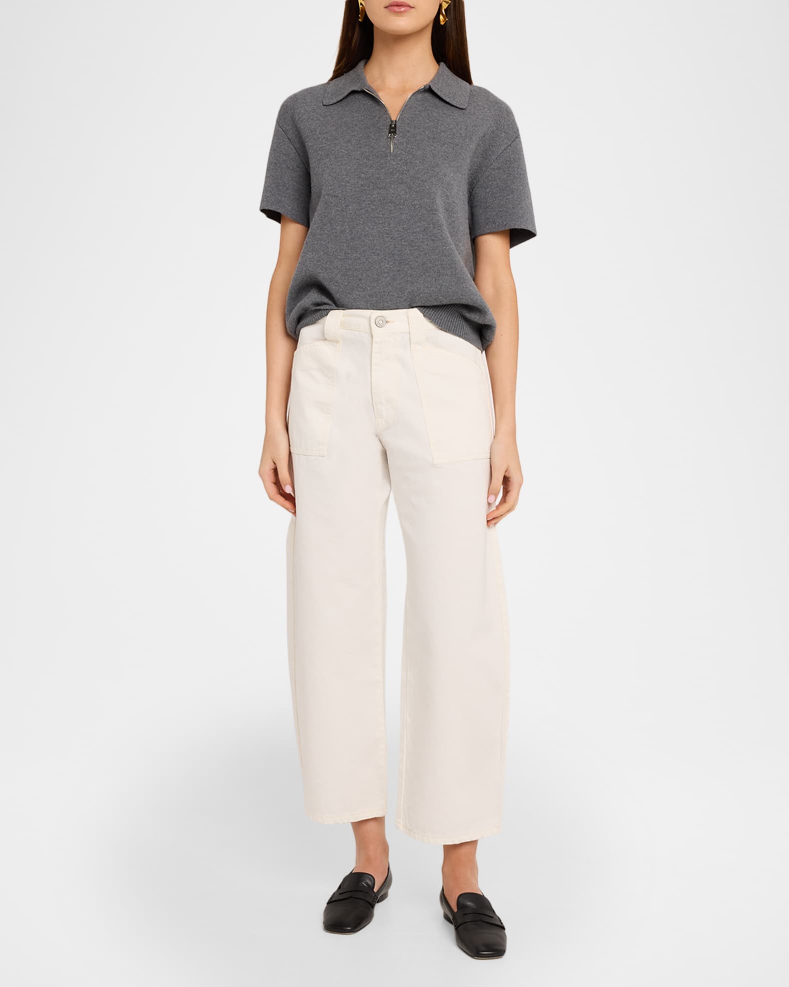 MOUSSY VINTAGE Malba Cropped Barrel Jeans | Neiman Marcus