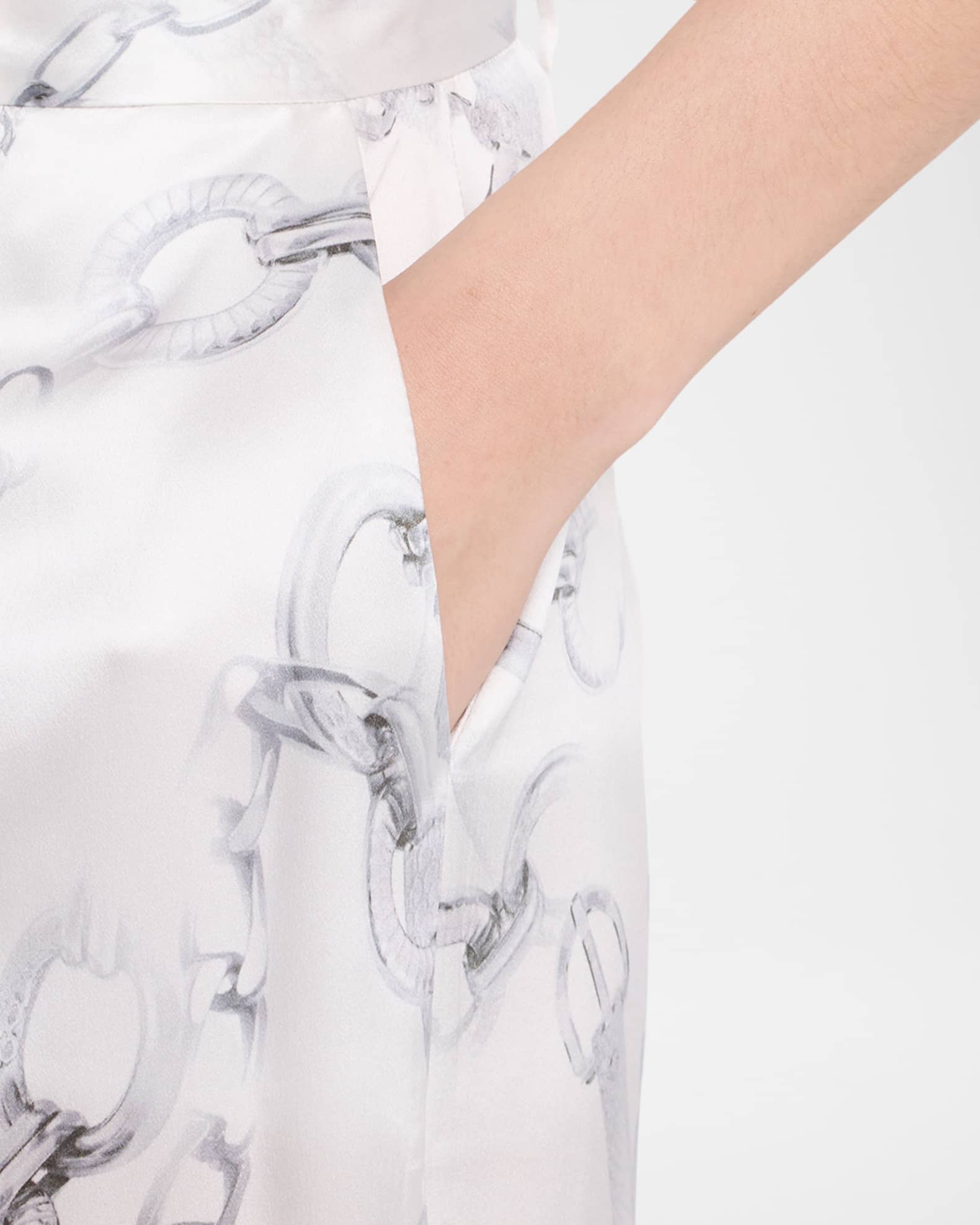 L'Agence Gavin Silk Wide-Leg Pants | Neiman Marcus