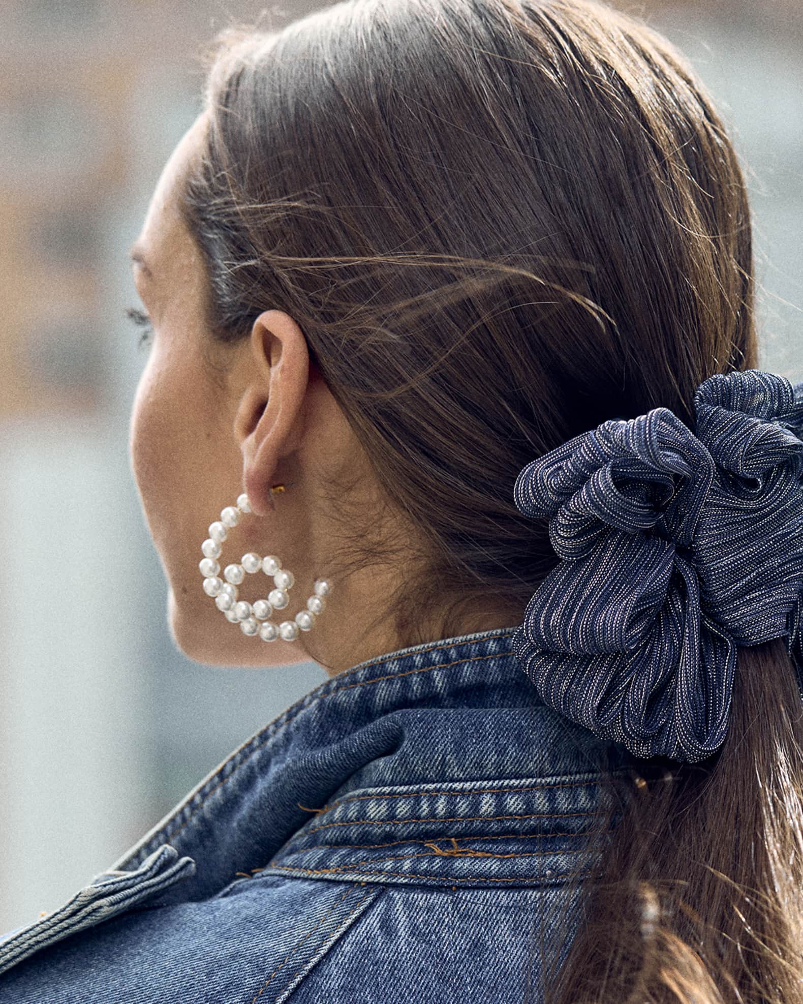 Lele Sadoughi Pearly Loop-De-Loop Hoop Earrings | Neiman Marcus