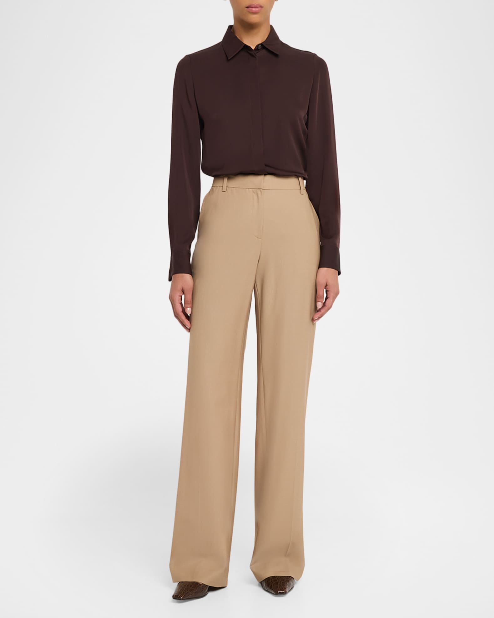 Lafayette 148 New York Gates Straight-Leg Pants | Neiman Marcus