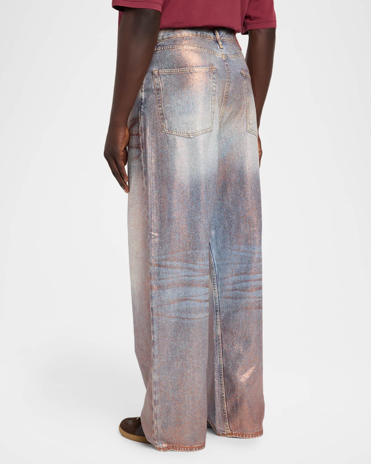 Acne Studios Men's Glitterized Denim Straight-Leg Jeans | Neiman Marcus