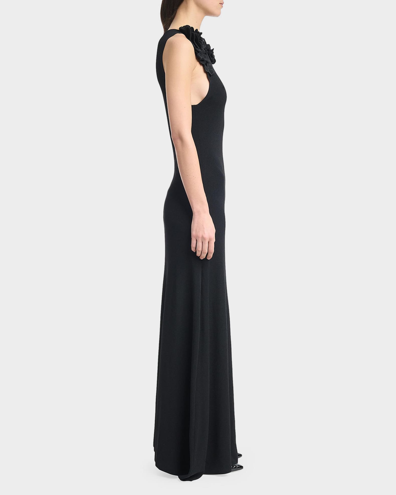 Altuzarra Woolfe Floral Appliqué Maxi Dress | Neiman Marcus