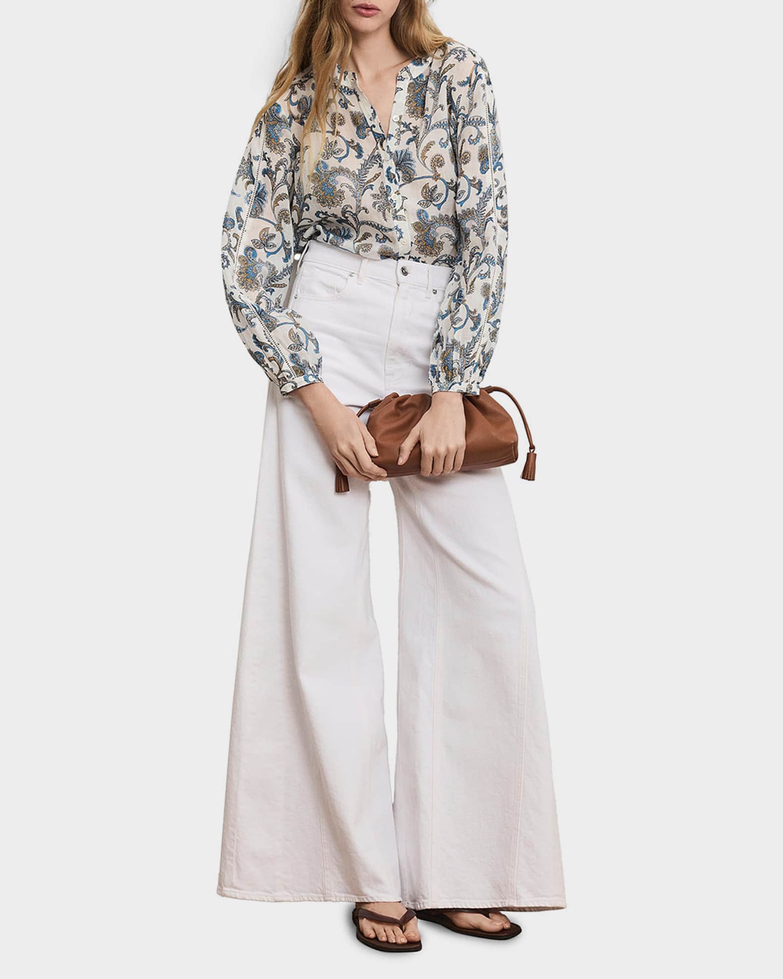 Veronica Beard Vicki Extra Wide-Leg Jeans | Neiman Marcus