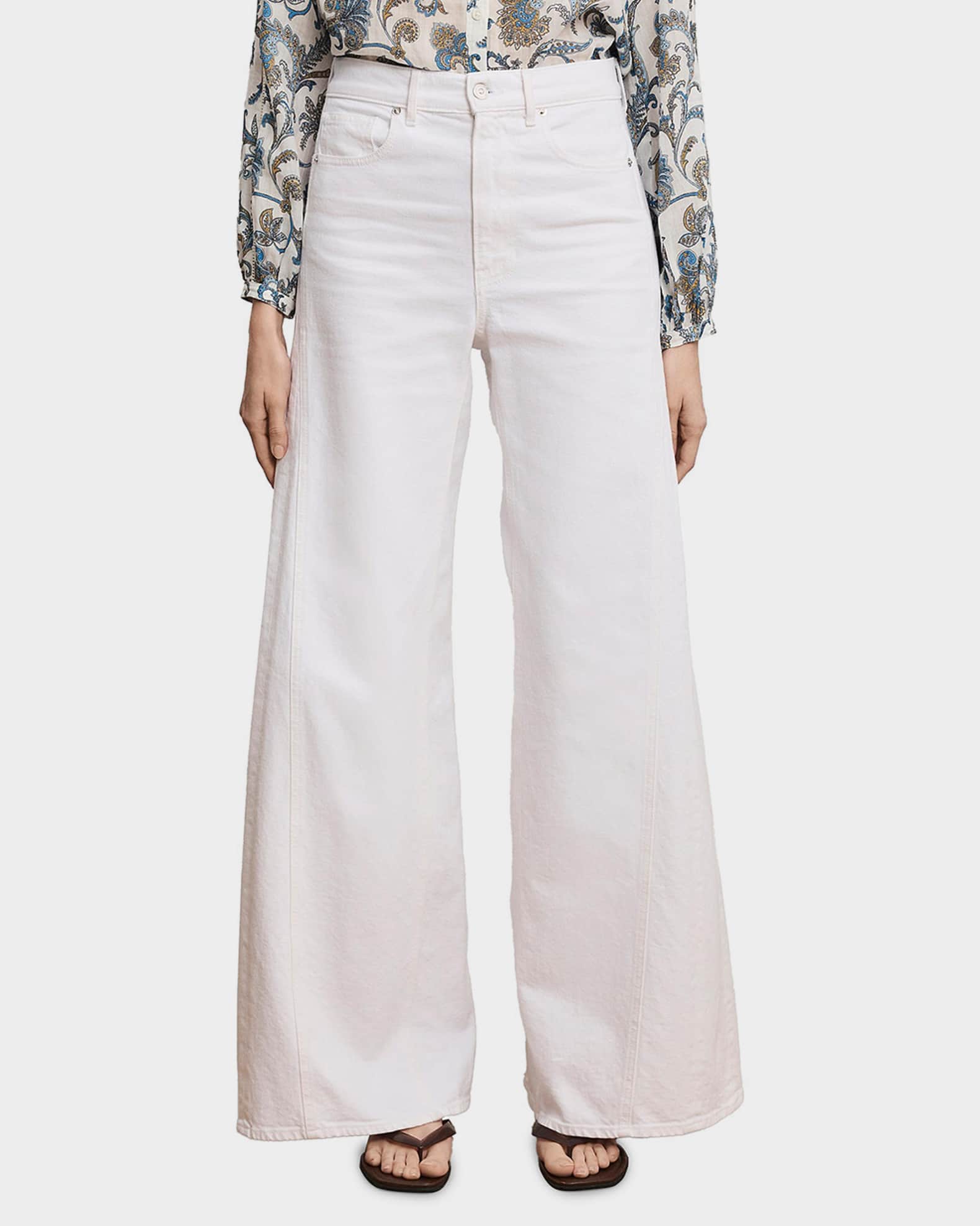 Veronica Beard Vicki Extra Wide-Leg Jeans | Neiman Marcus
