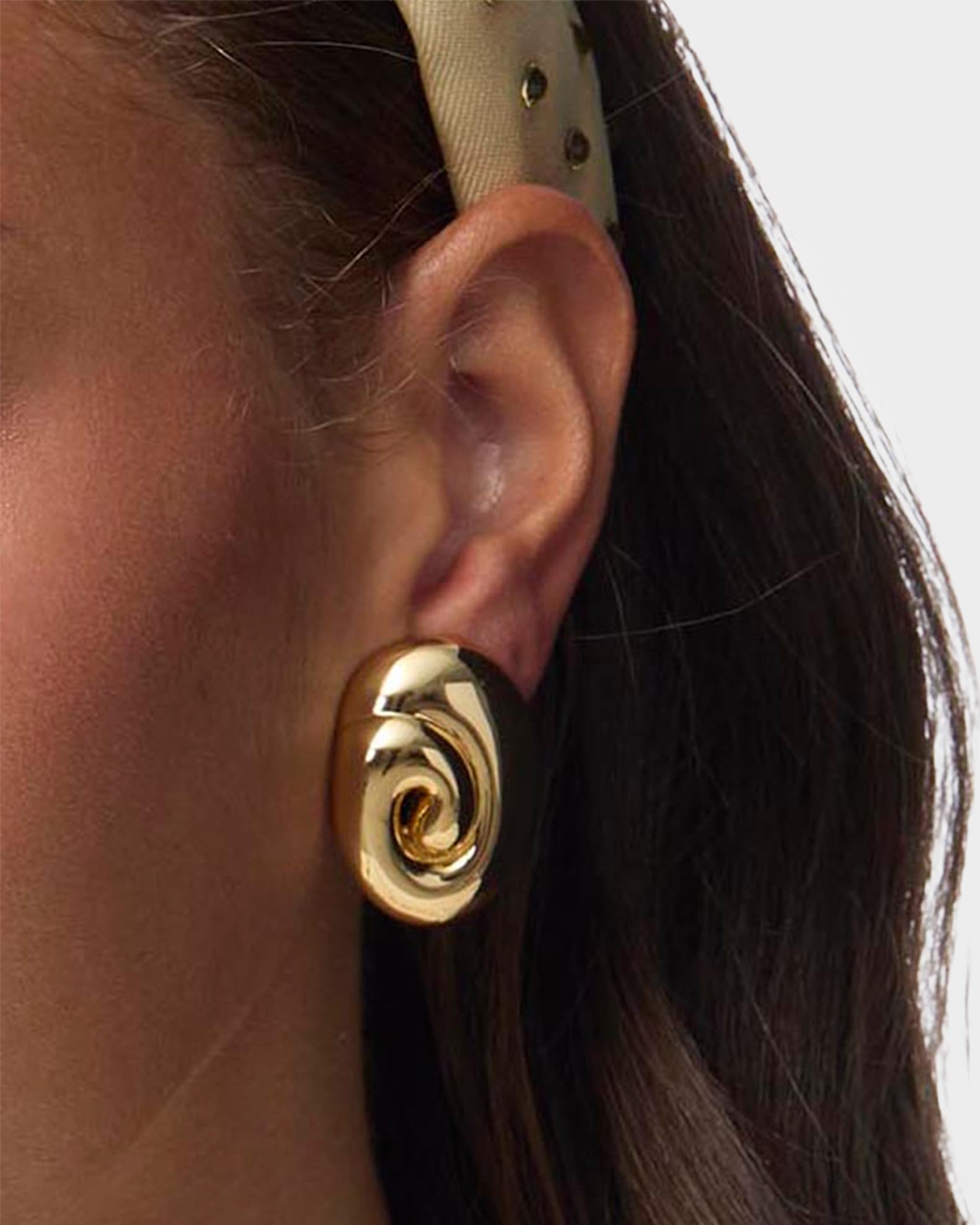 Lele Sadoughi Spiral Dome 14K-Gold-Plated Clip-On Earrings | Neiman Marcus