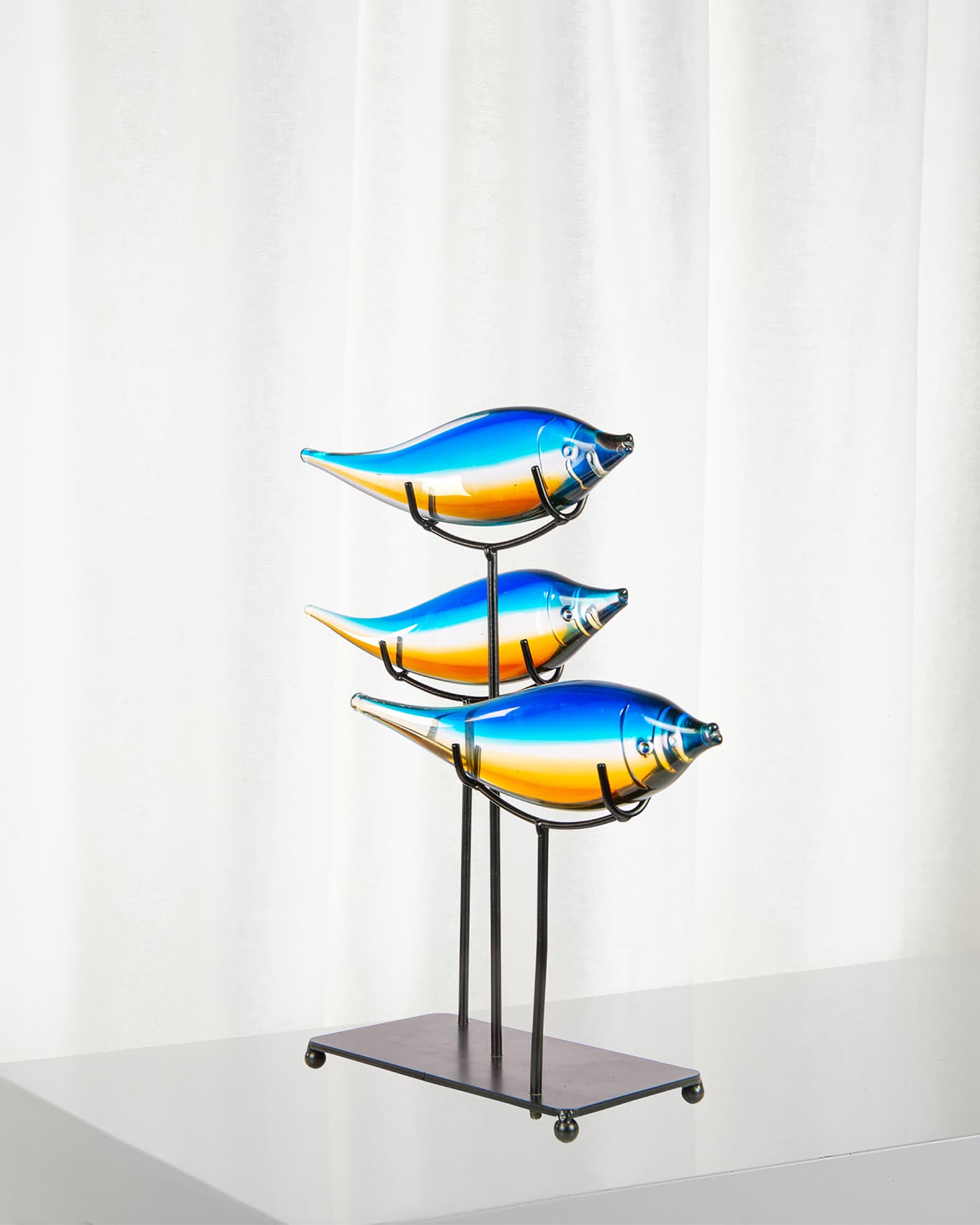 Dale Tiffany 3 Fish Mini Art Glass Sculpture | Neiman Marcus