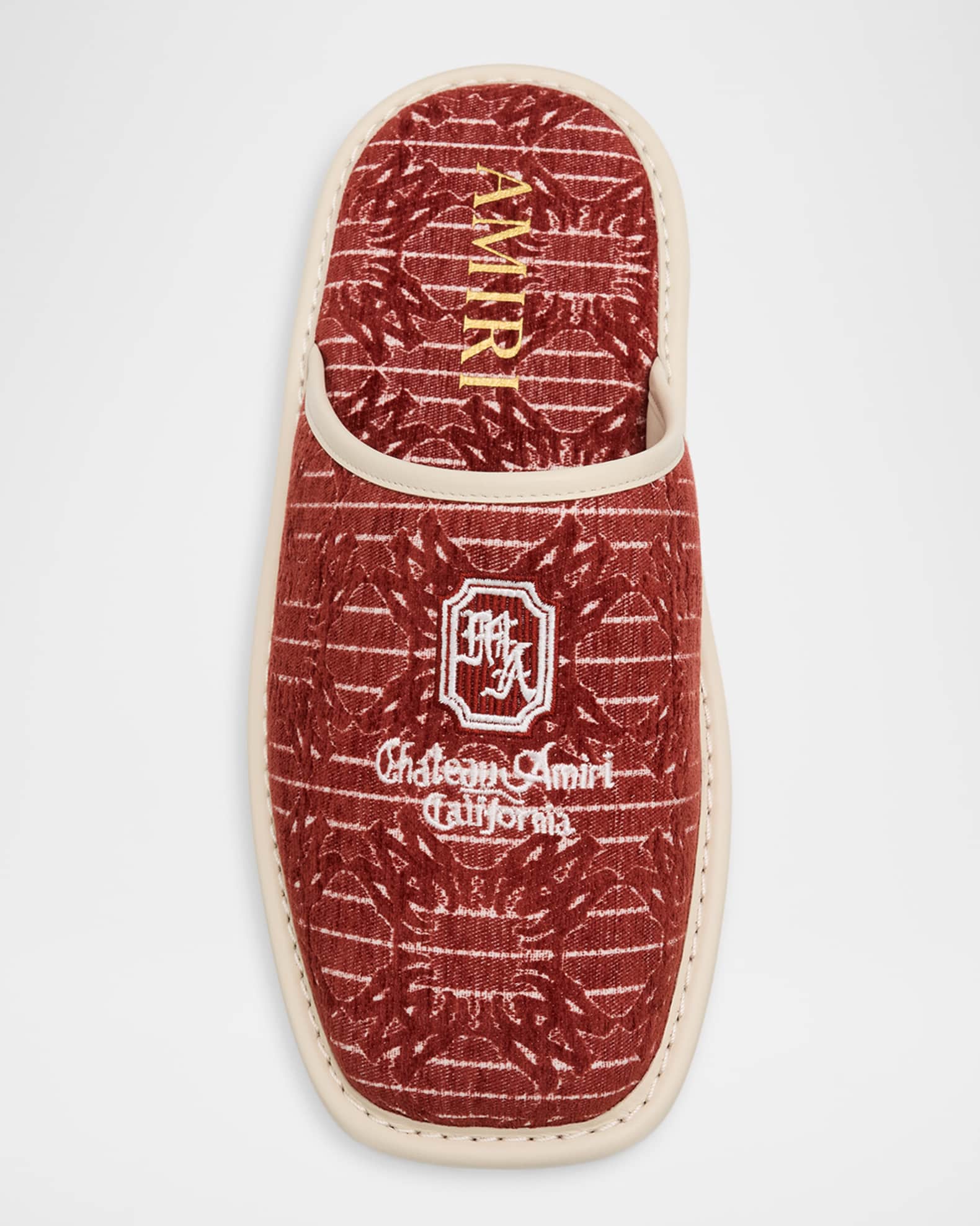Amiri Men's Chateau Amiri MA Jacquard Slippers | Neiman Marcus