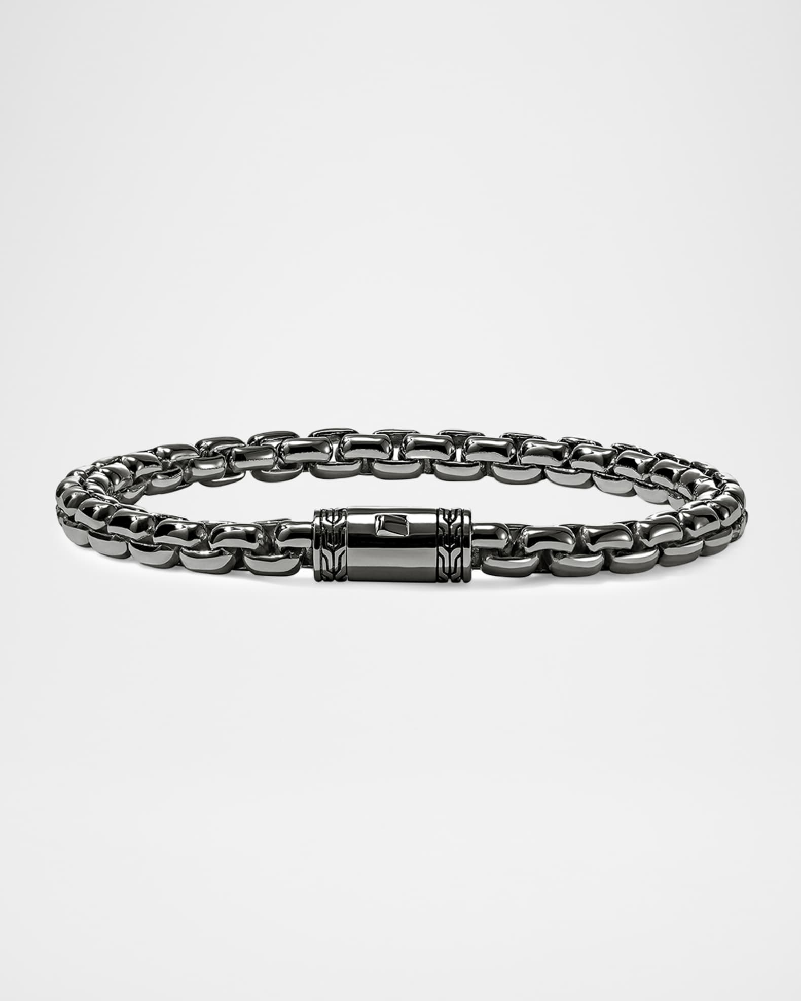 John Hardy Men's Dark Sterling Silver Box Chain Bracelet, 6mm | Neiman ...