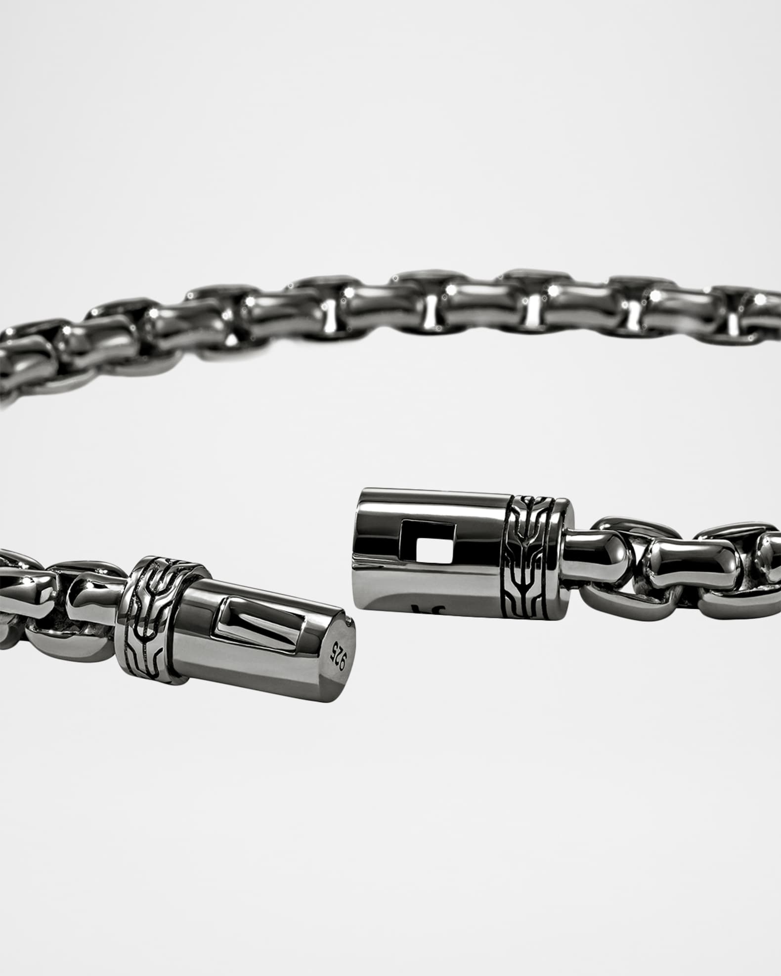 John Hardy Men's Dark Sterling Silver Box Chain Bracelet, 6mm | Neiman ...