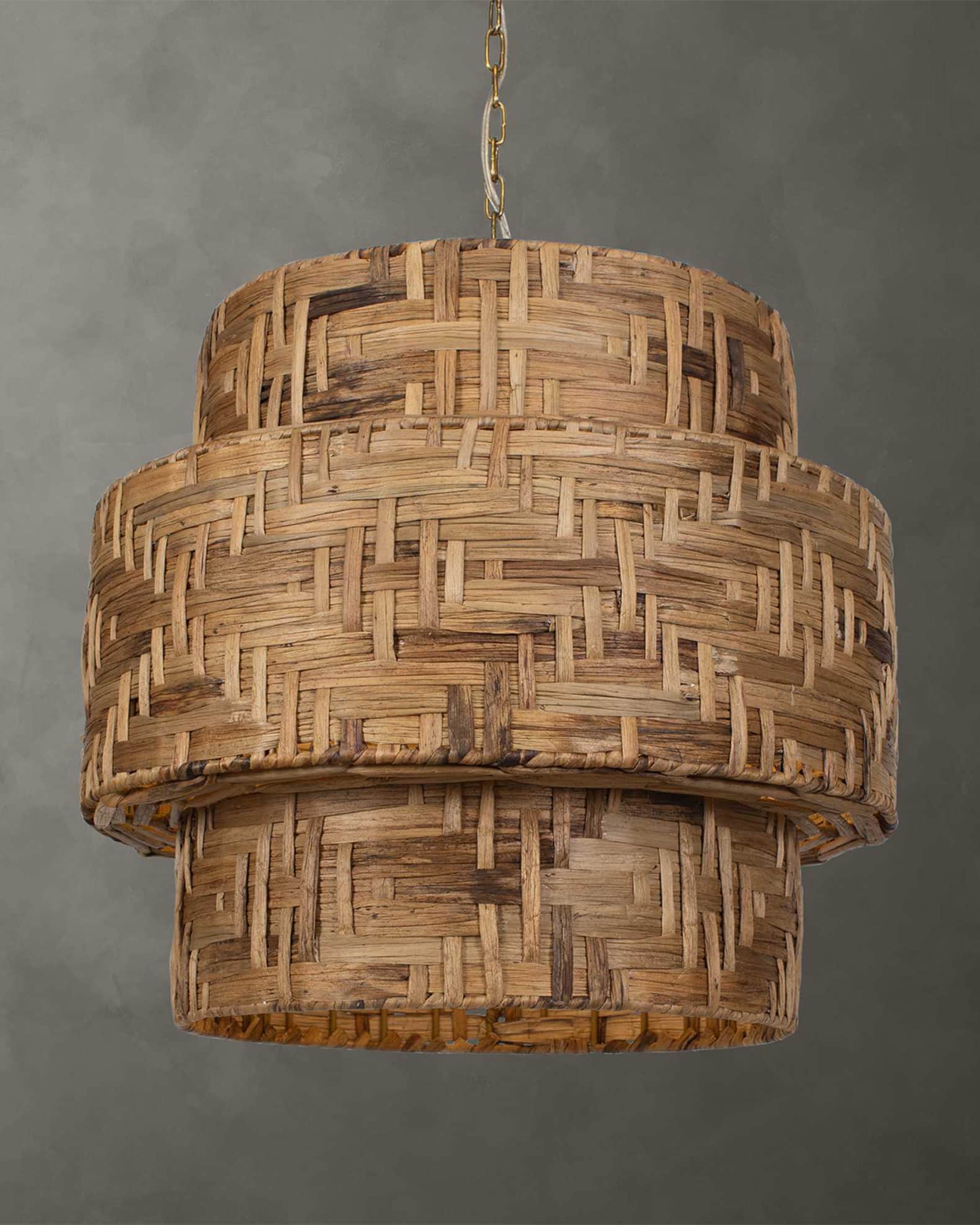 Water Hyacinth 24" 4-Light Pendant Chandelier | Neiman Marcus