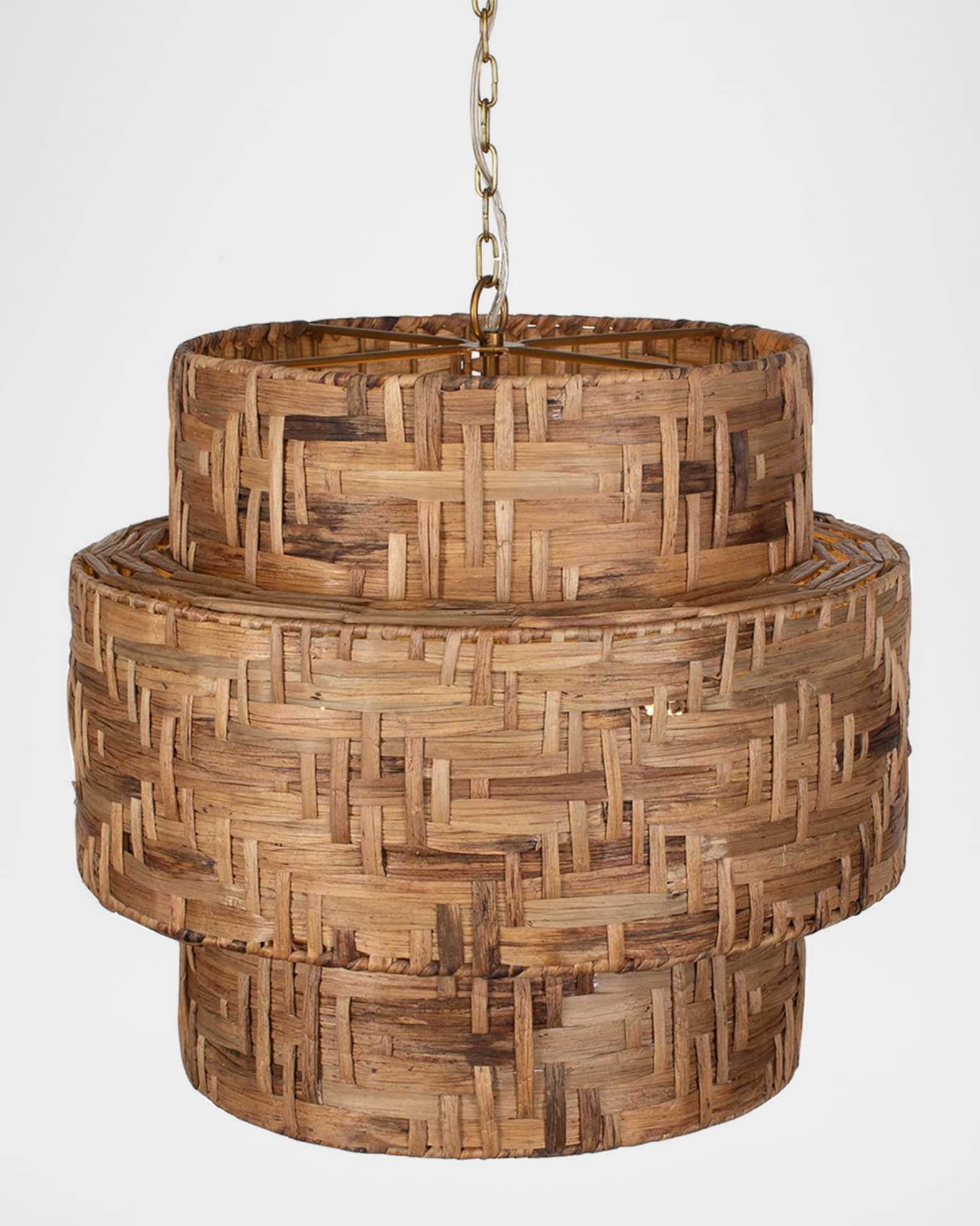 Water Hyacinth 24" 4-Light Pendant Chandelier | Neiman Marcus