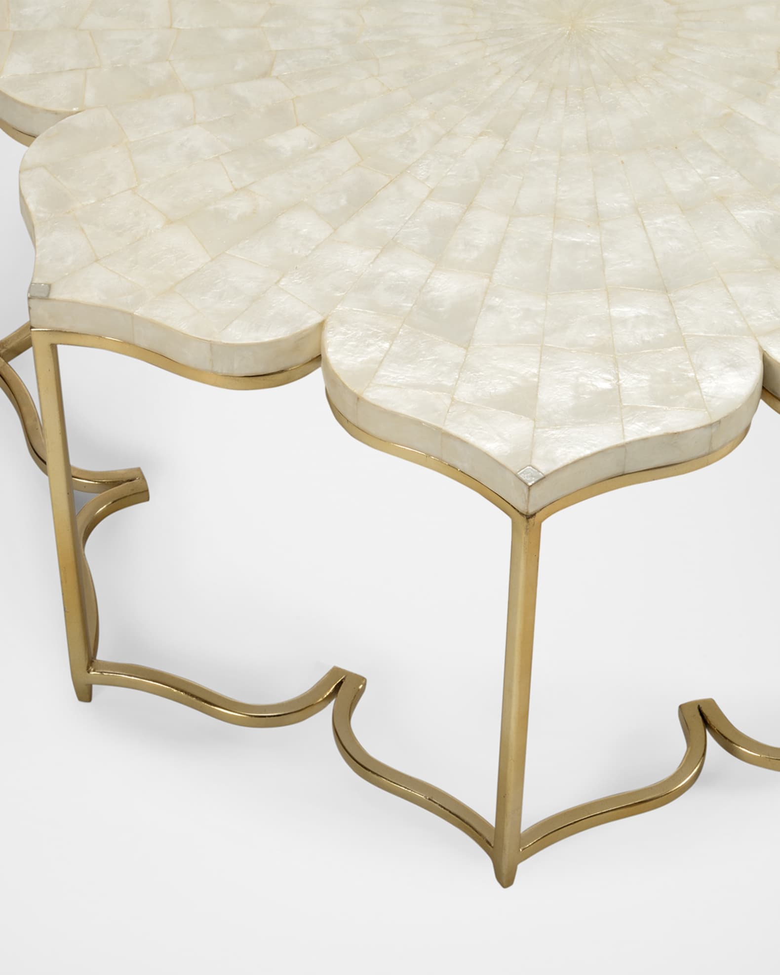 Chelsea House Lotus Flower Capiz Shell Cocktail Table | Neiman Marcus